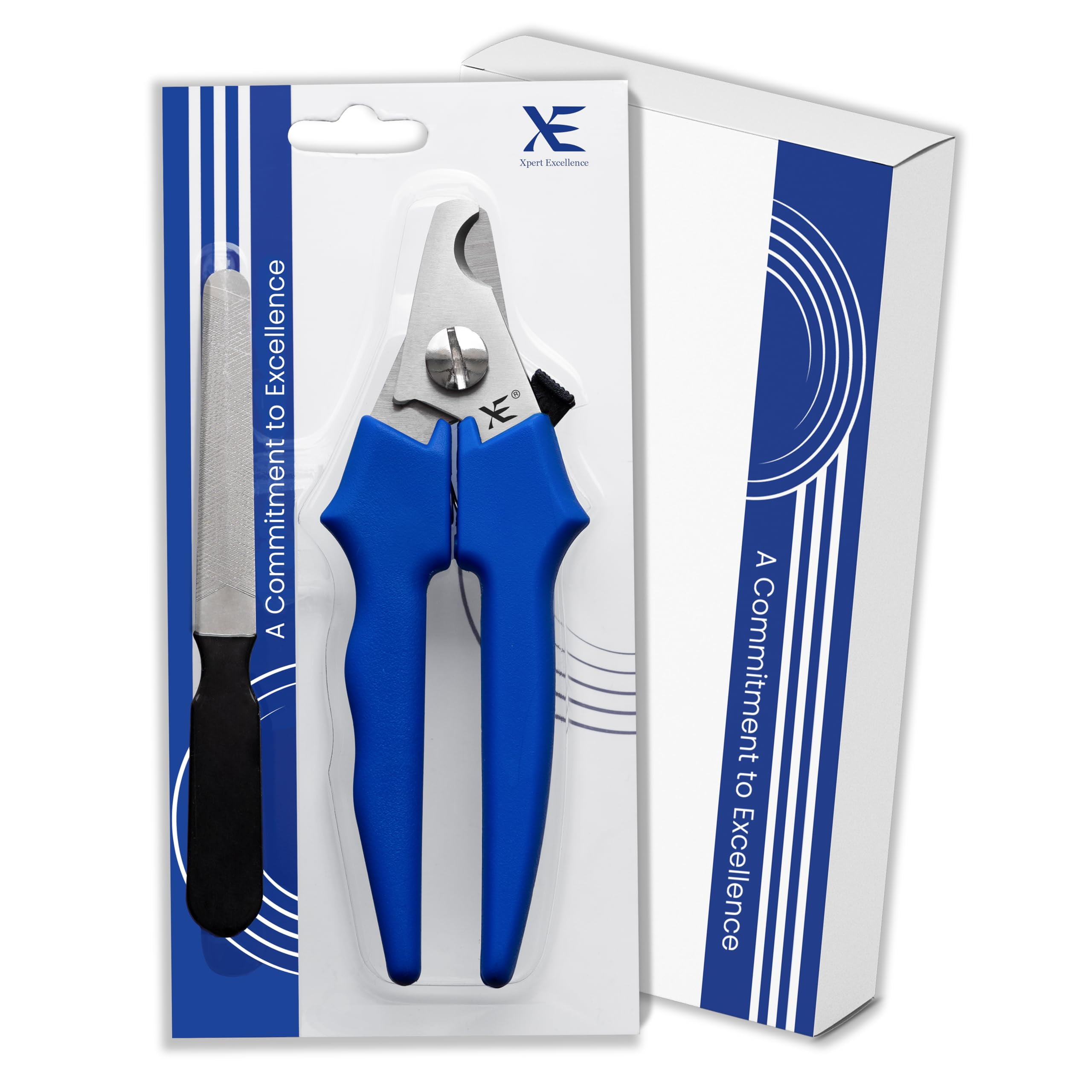 XE Stainless Steel Pet Nail Clipper - Non-Slip Handle Nail Cutter for ...
