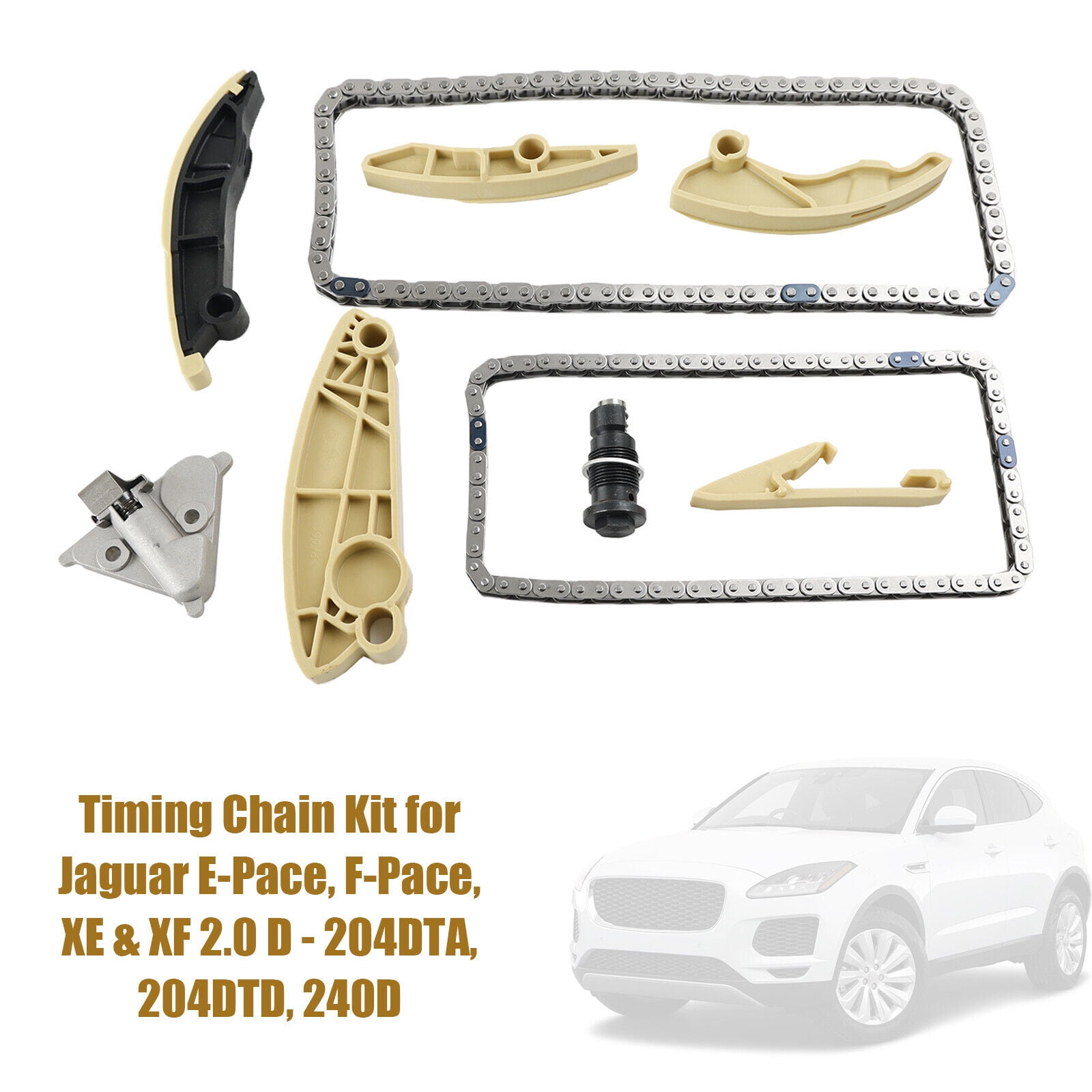 XE & XF 2.0 D - 204DTA F-Pace Timing Chain Kit for Jaguar E-Pace 204DTD ...