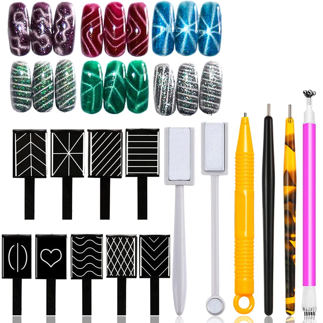 XEAOHESY 15 Pcs Nail TMA2 Magnet Tool Set Magnet Plate Wand Board ...