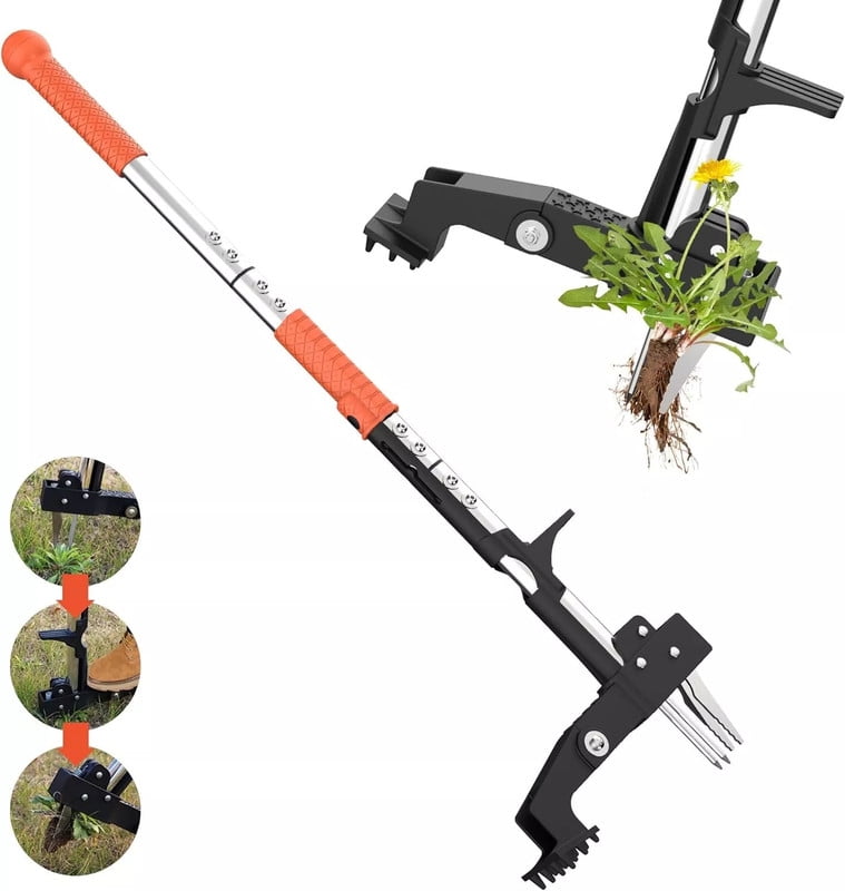 XEENSO Weed Puller Tool, Gardening Stand-Up Weeder Puller with ...