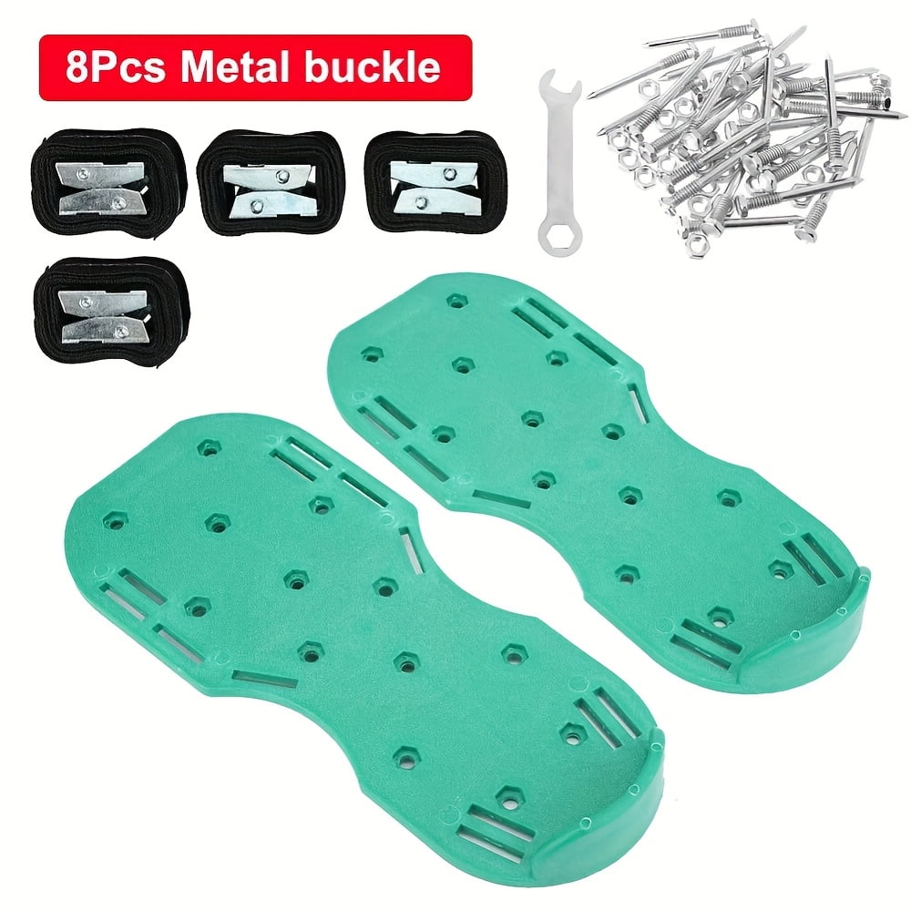 XEEZ 1 Pair Anti-Slip Spike Lawn Aerator Shoes with Metal Buckle ...