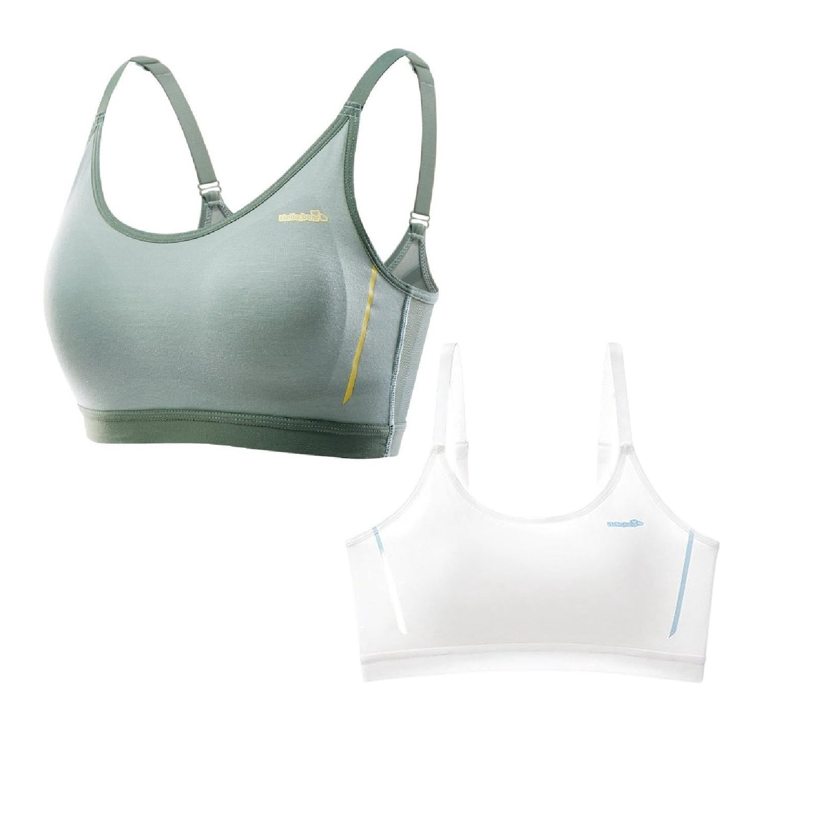 XEGLSBU 2 Pack Girls' Sports Bra Suitable for Students Teen Girls Fixed ...