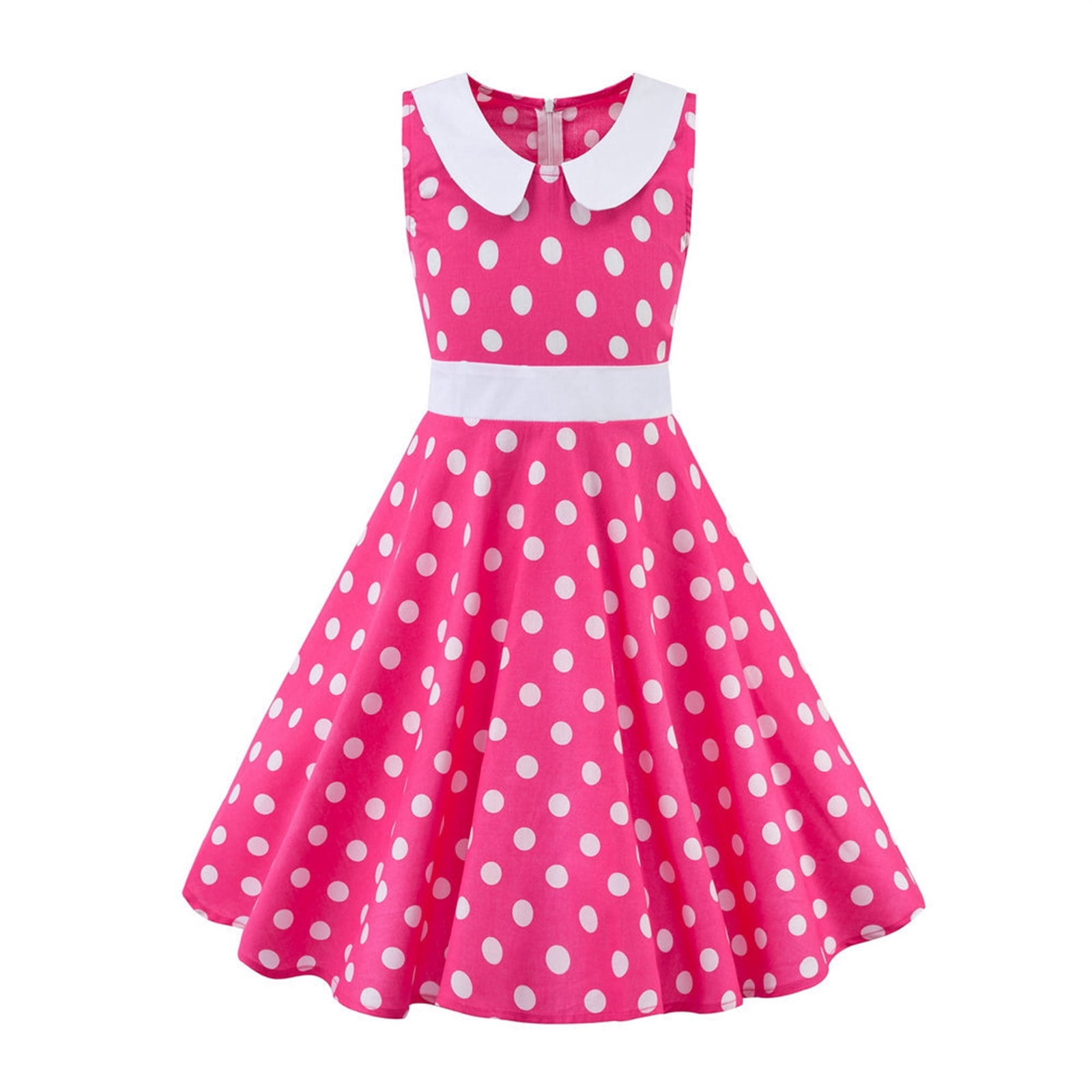 XEGLSBU Dresses for Girls Size 8-10 Girls Dress with Collar Sleeveless ...