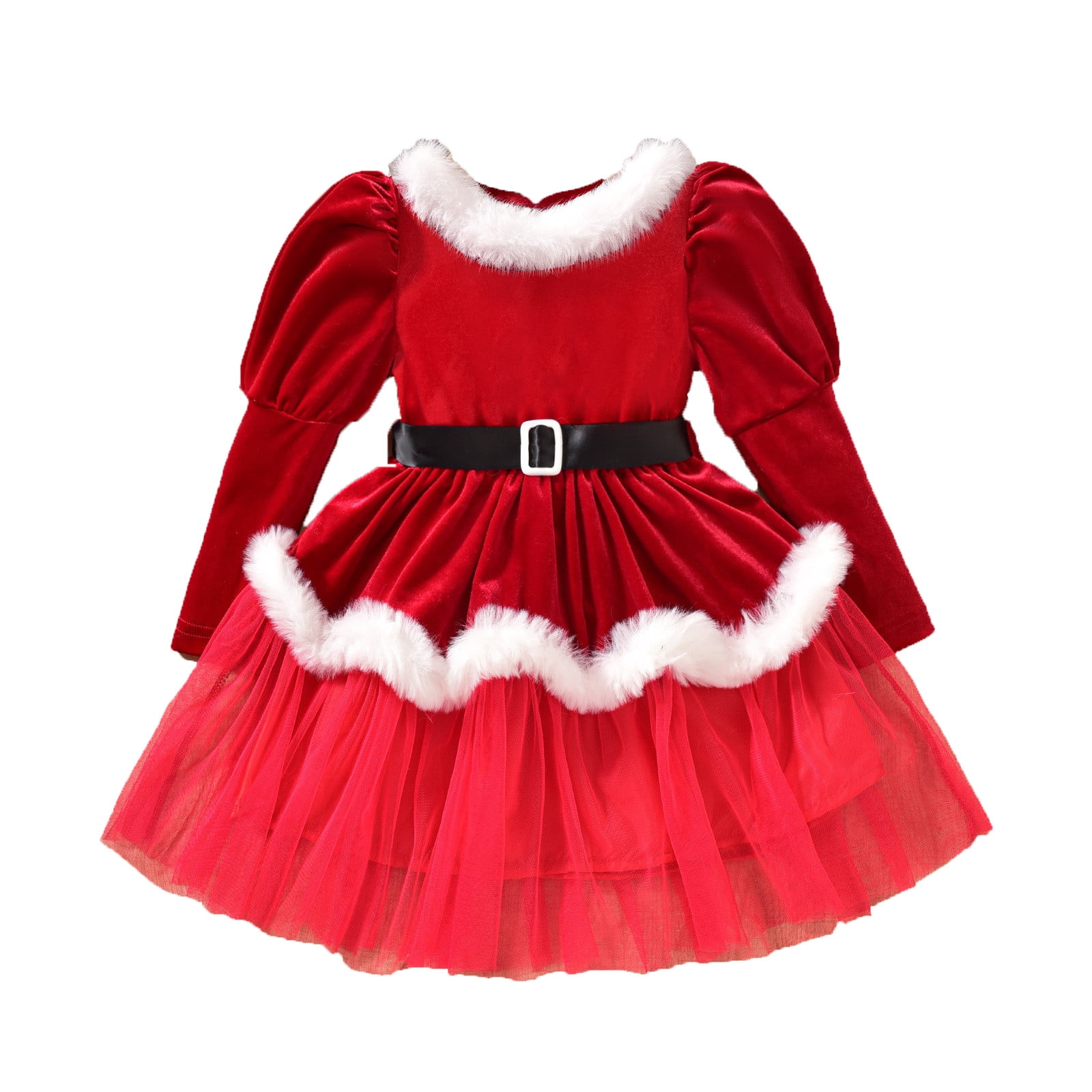 XEGLSBU Girls Dresses Fall Floral Girls Christmas Party Dress Elegant ...