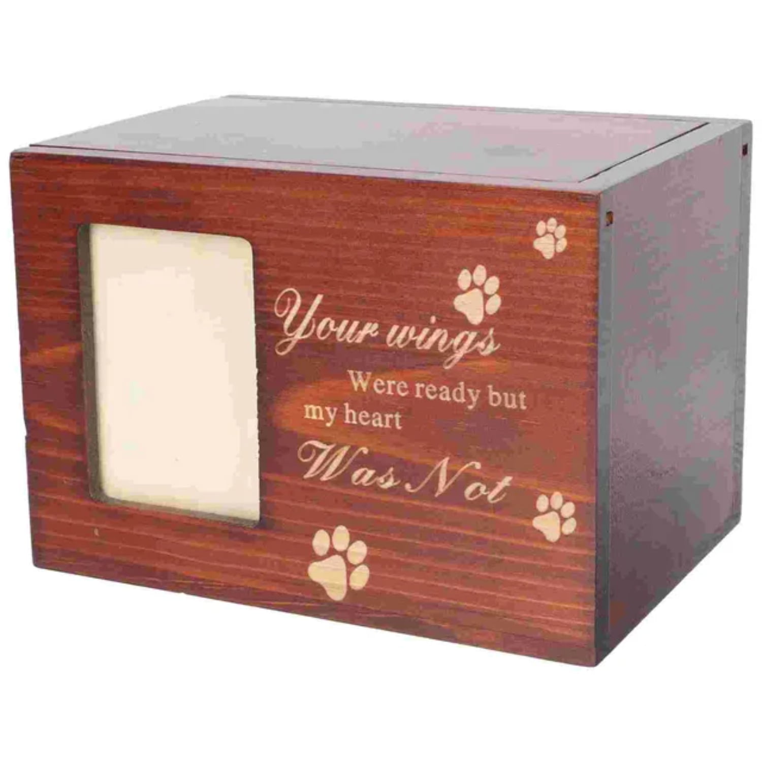 XEJEANG Lovely and Sweet Heartfelt Small Wooden Dog Memory Cremation ...