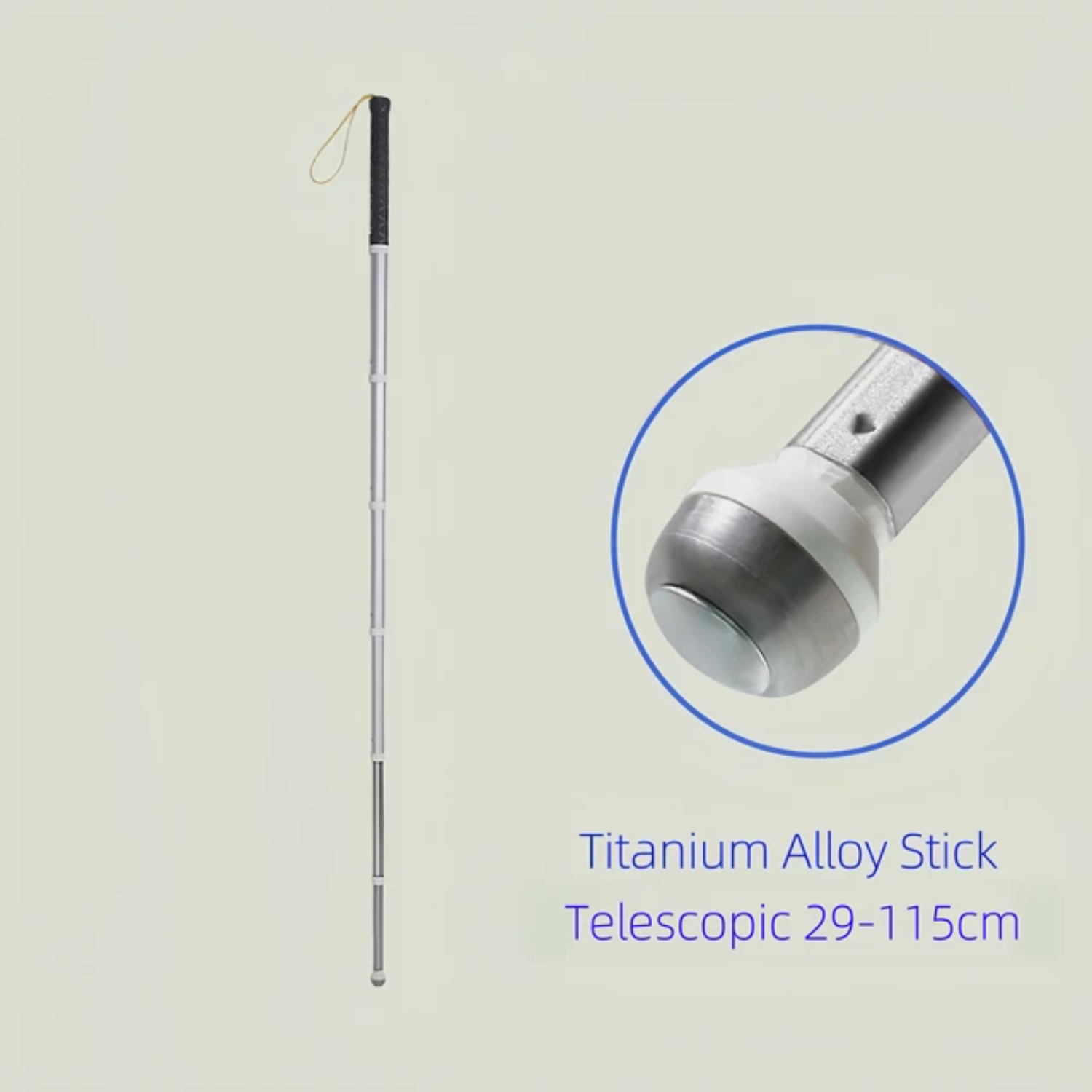 XEJEANG Silver Retractable Cane 29-115cm Telescopic Trekking Pole ...