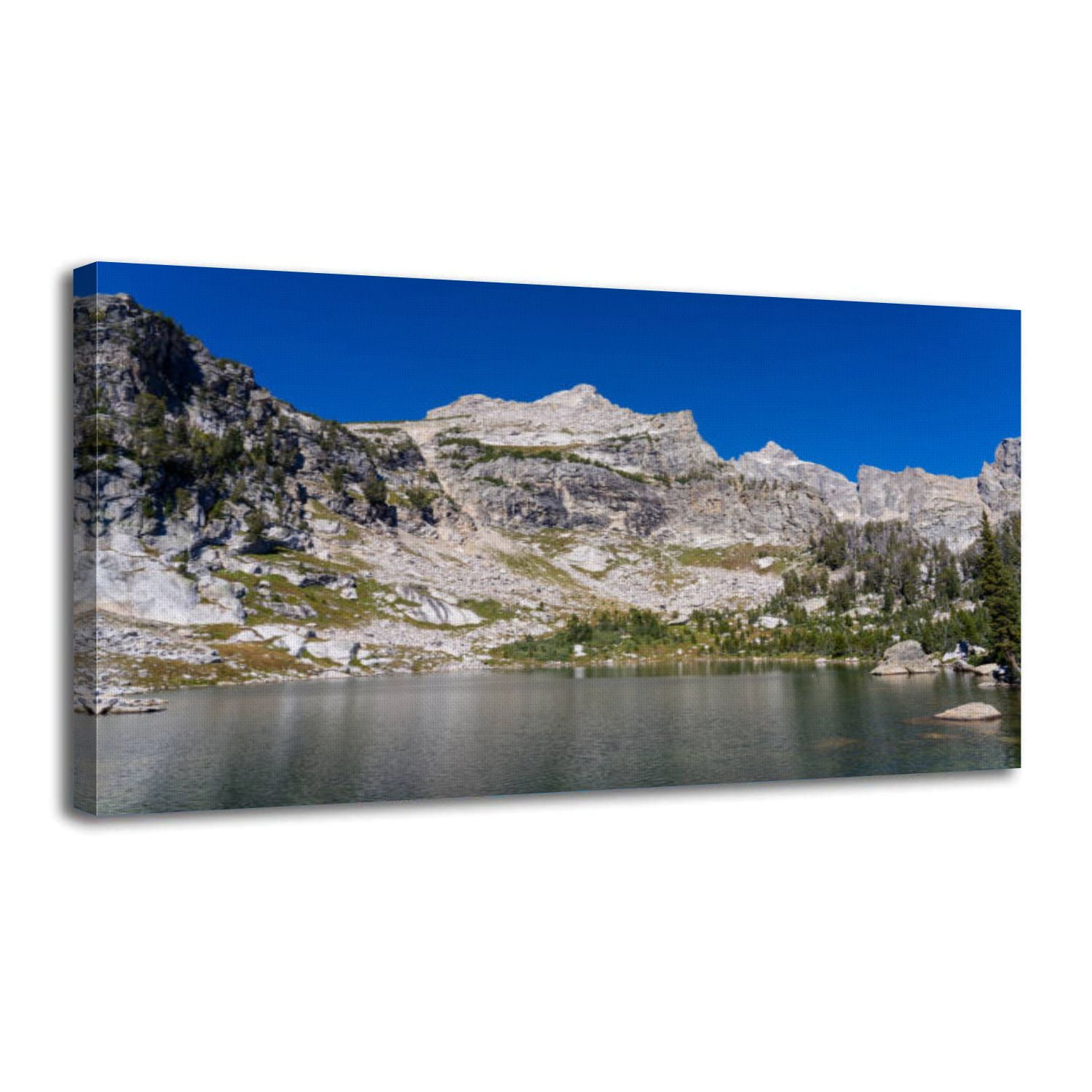XEOSLKRH Canvas Wall Art Amphitheater Lake Rocky Peak Grand Teton ...