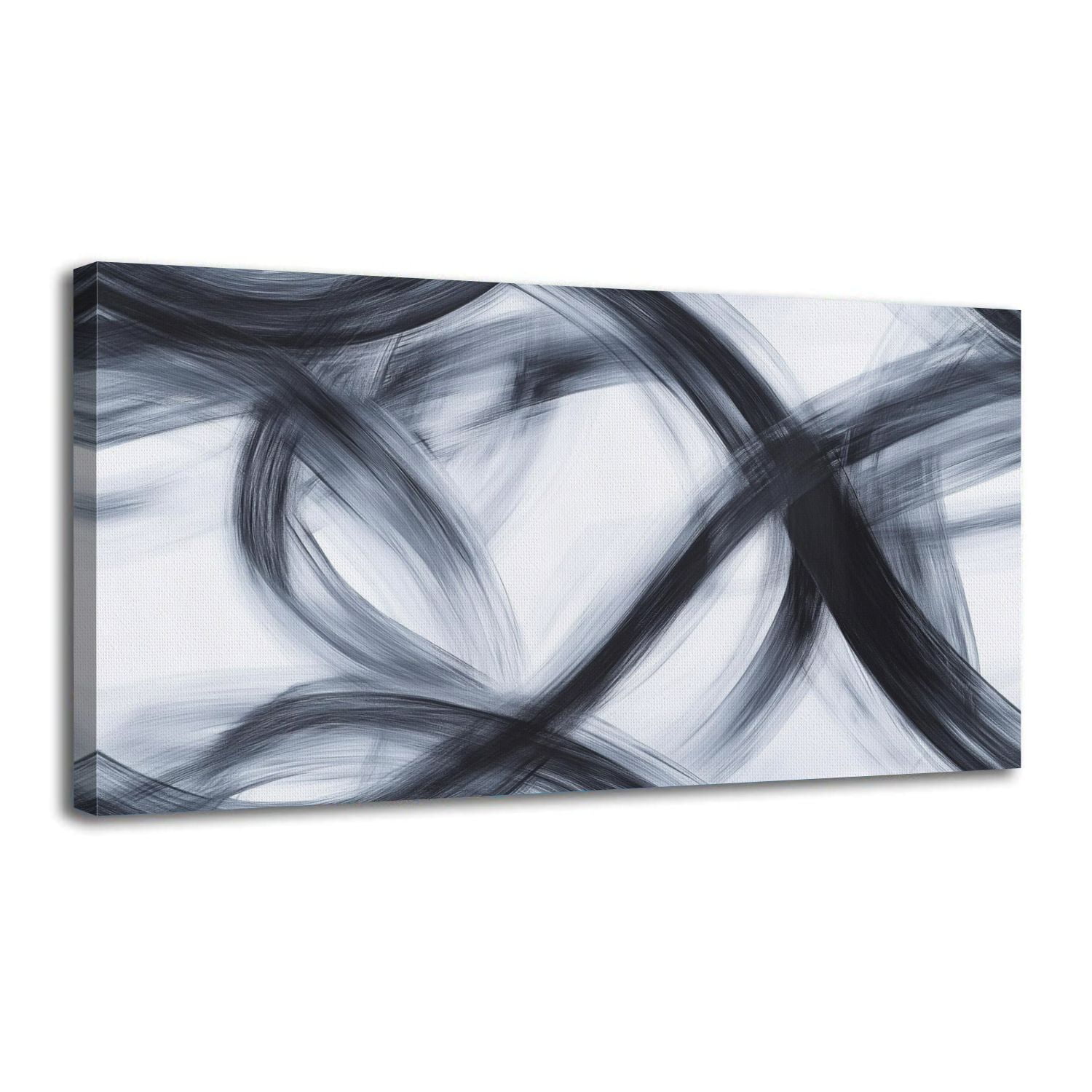 XEOSLKRH Canvas Wall Art Graphite Textures Thought Provoking Abstract ...