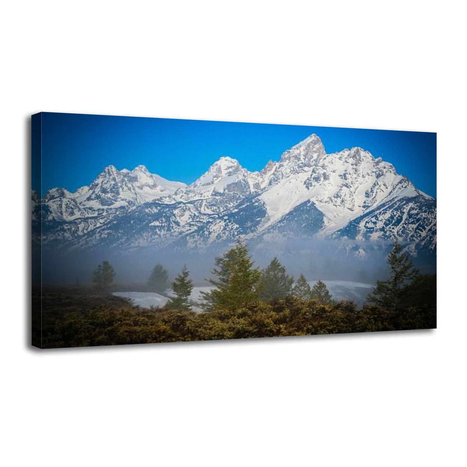 XEOSLKRH Canvas Wall Art Snake River Overlook Grand Teton National Park ...