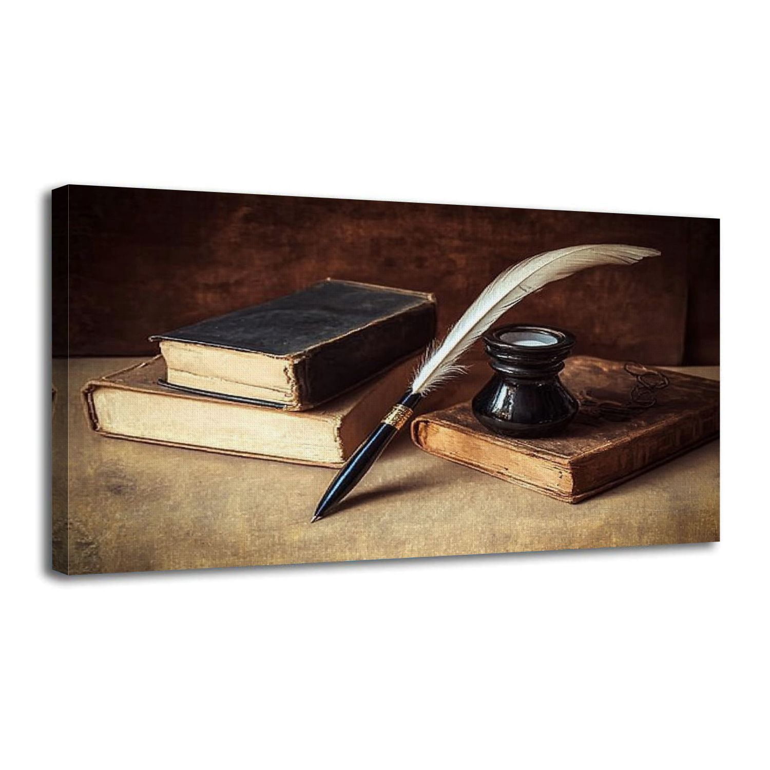 XEOSLKRH Wall Art Canvas Decor Print Antique desktop surface Art ...