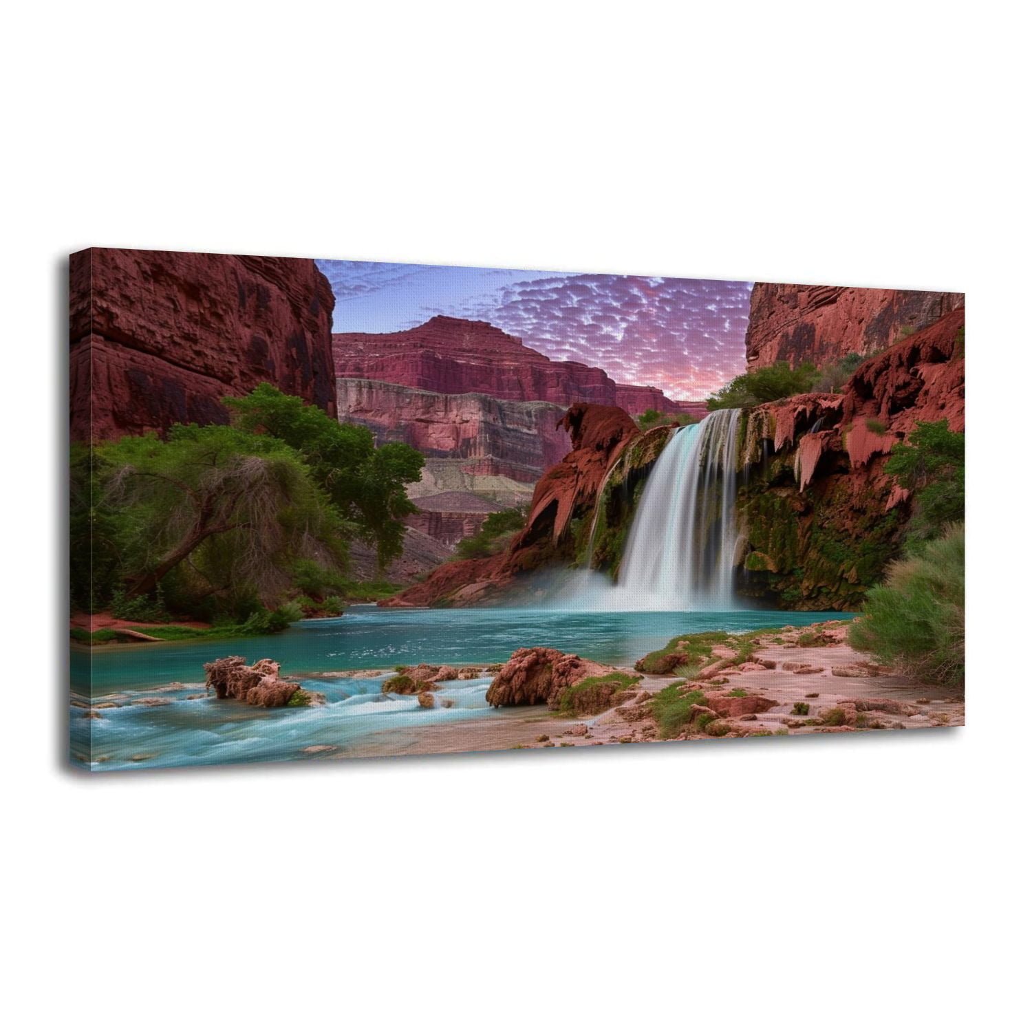 XEOSLKRH Wall Art Canvas Decor Print Beautiful Havasu Falls Havasupai ...