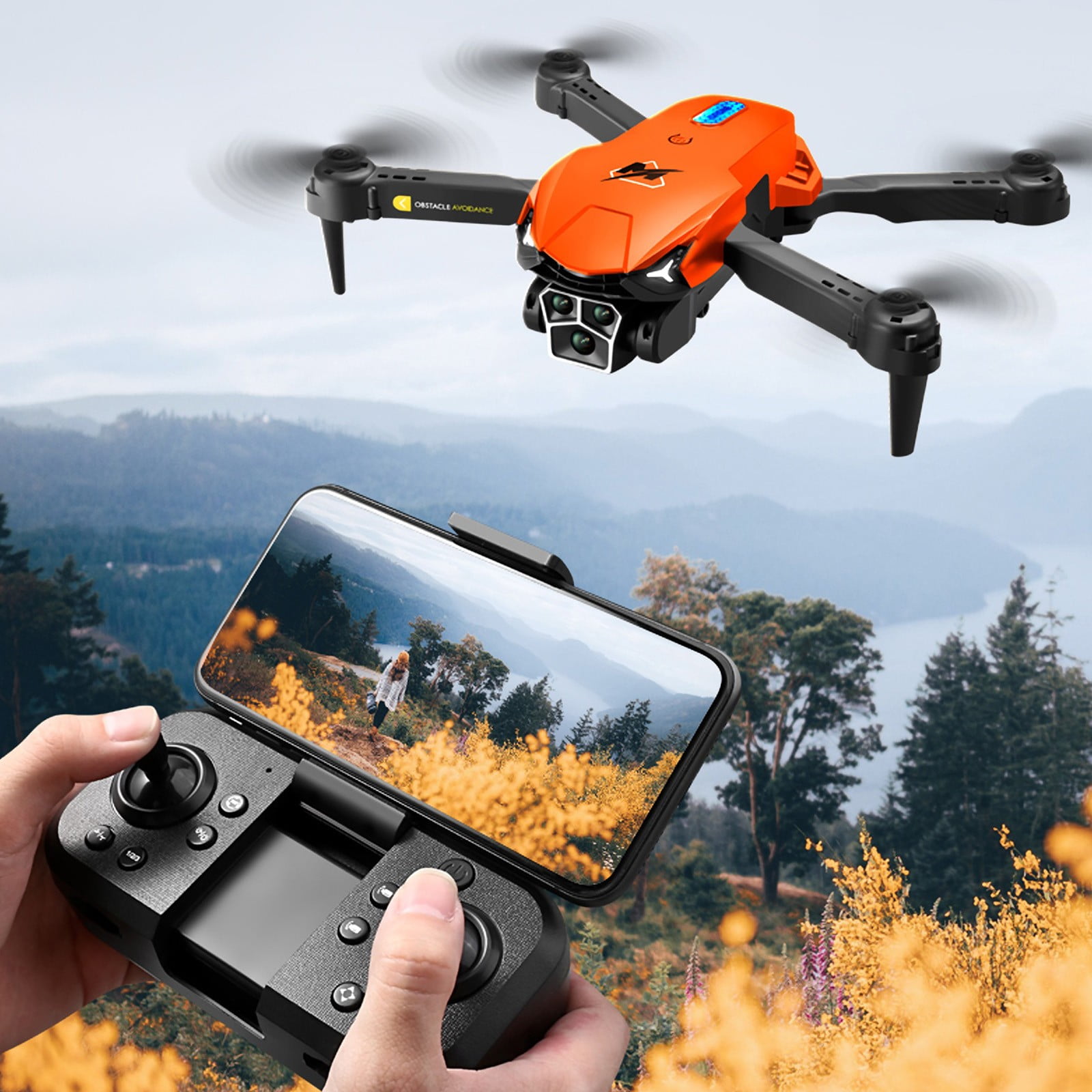 XEOVHV 2023 FPV Drone with 4K Dual HD Cameras Upgraded Version RC ...