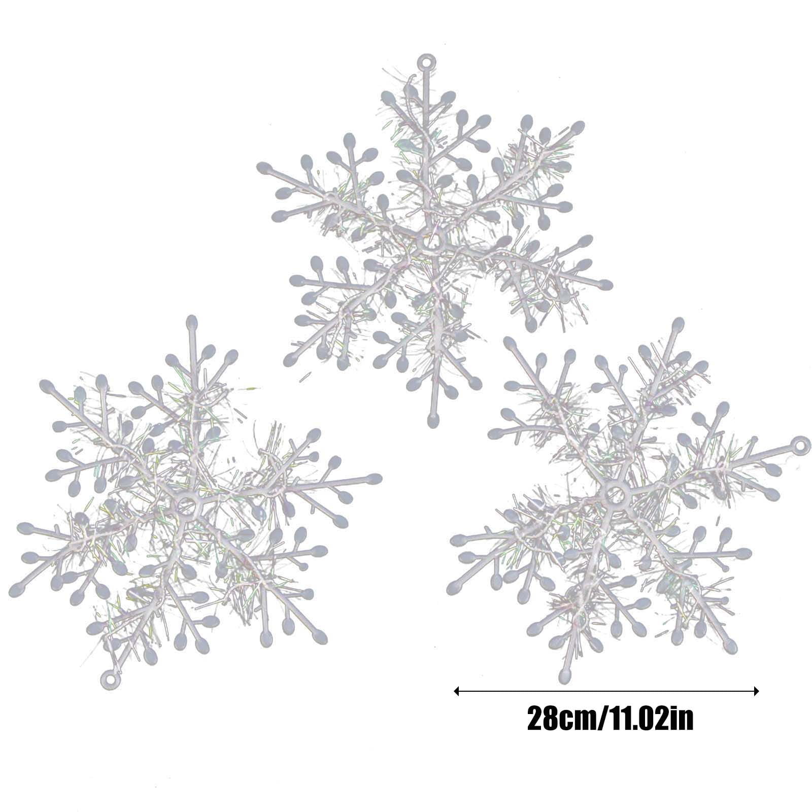 XEOVHV 3pcs Snowflakes-Christmas Tree Decorations, Snowflake Ornaments ...