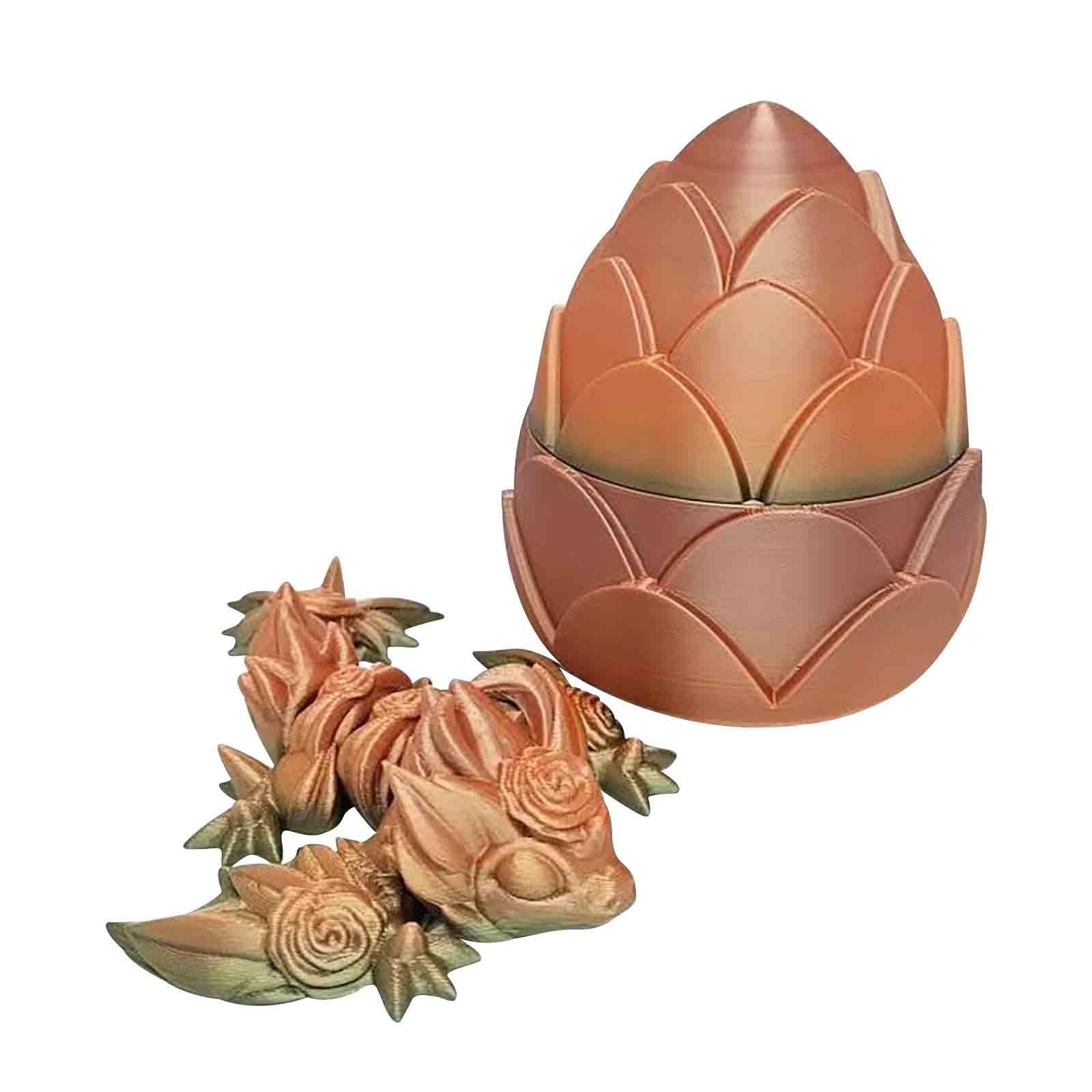 XEOVHV 5.1" Articulated Rose Dragon, Multi Color 3D Printed Plastic ...