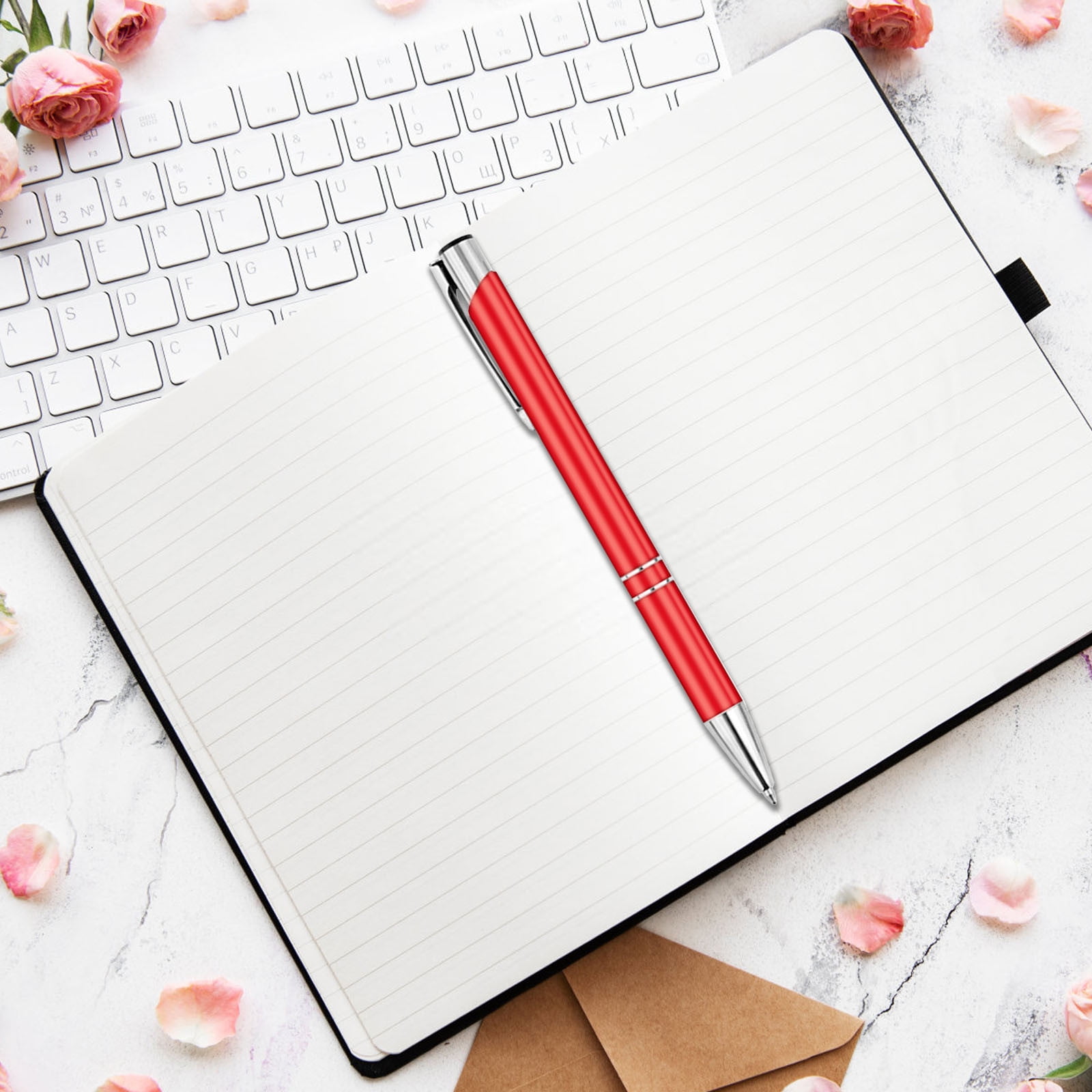 XEOVHV Ballpoint Pens 2-in-1 Retractable Ballpoint Pen with Stylus Tip ...