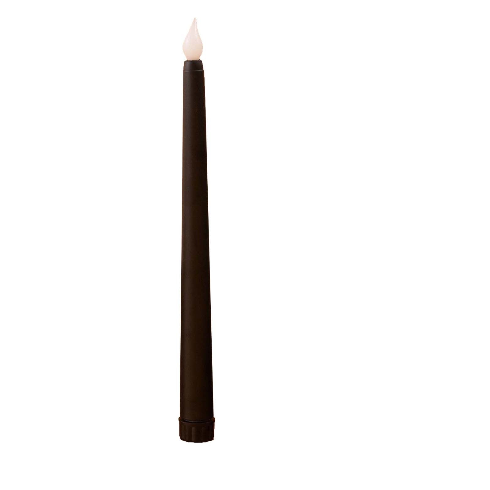 XEOVHV Black Flameless Taper Candles Flickering, NO Remote, 10.8 Inches ...