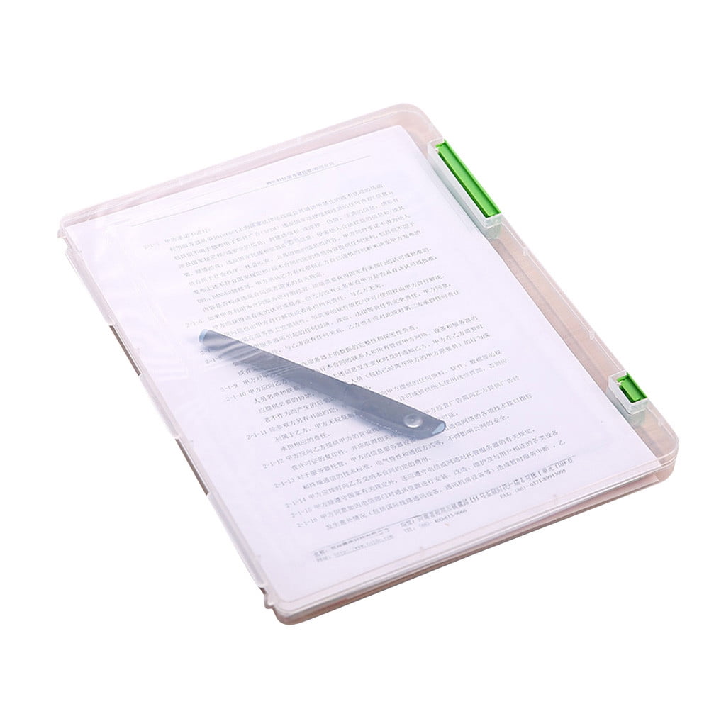 Xeovhv Clear A4 File Box Document Plastic Storage Box Paper Plastic