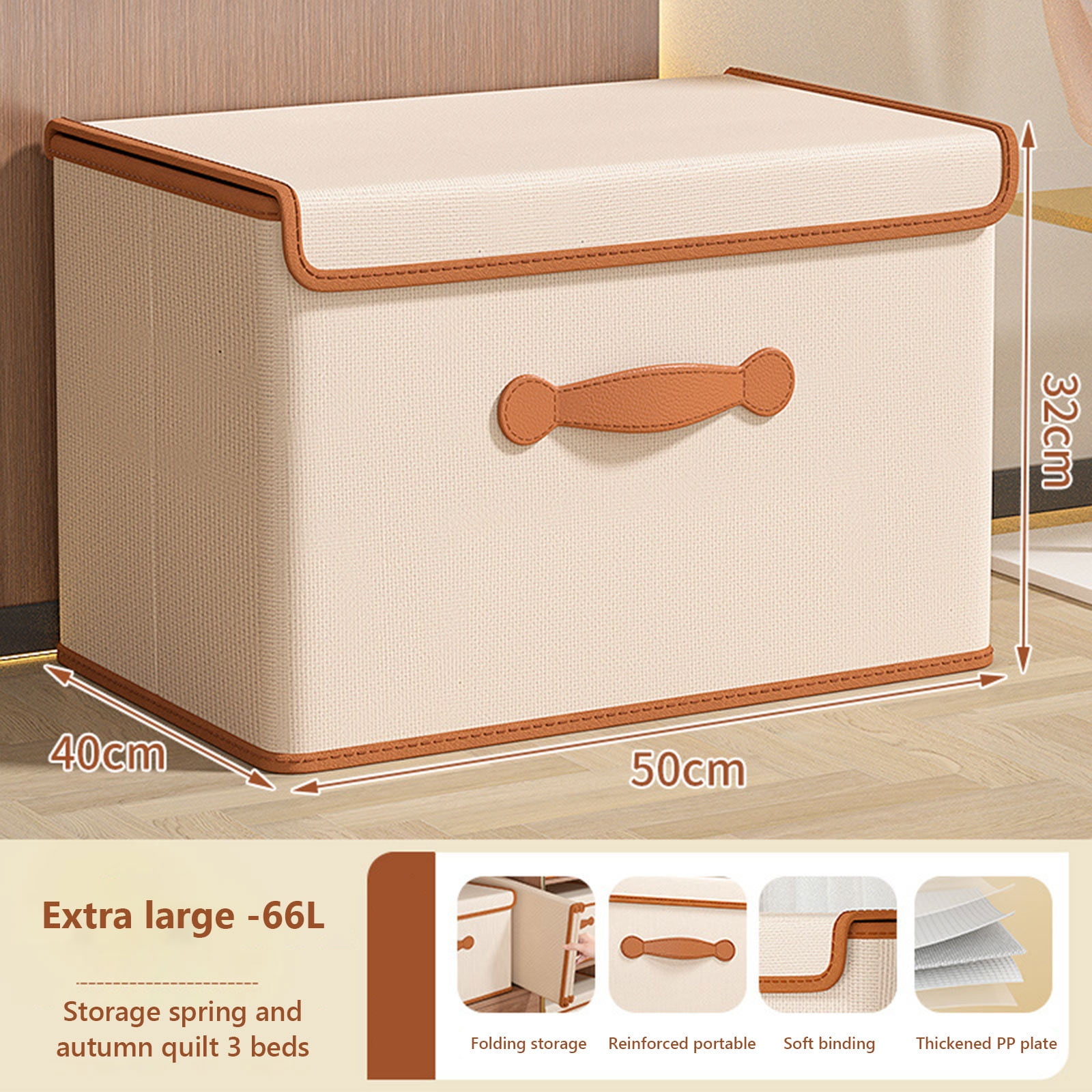 XEOVHV Clothes Storage Bins, Foldable Wardrobe Storage Box, Extra Large ...