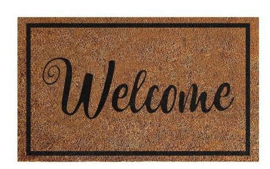 XEOVHV Coco Coir Door Mat with Heavy Duty Backing, Welcome Doormat (16 ...