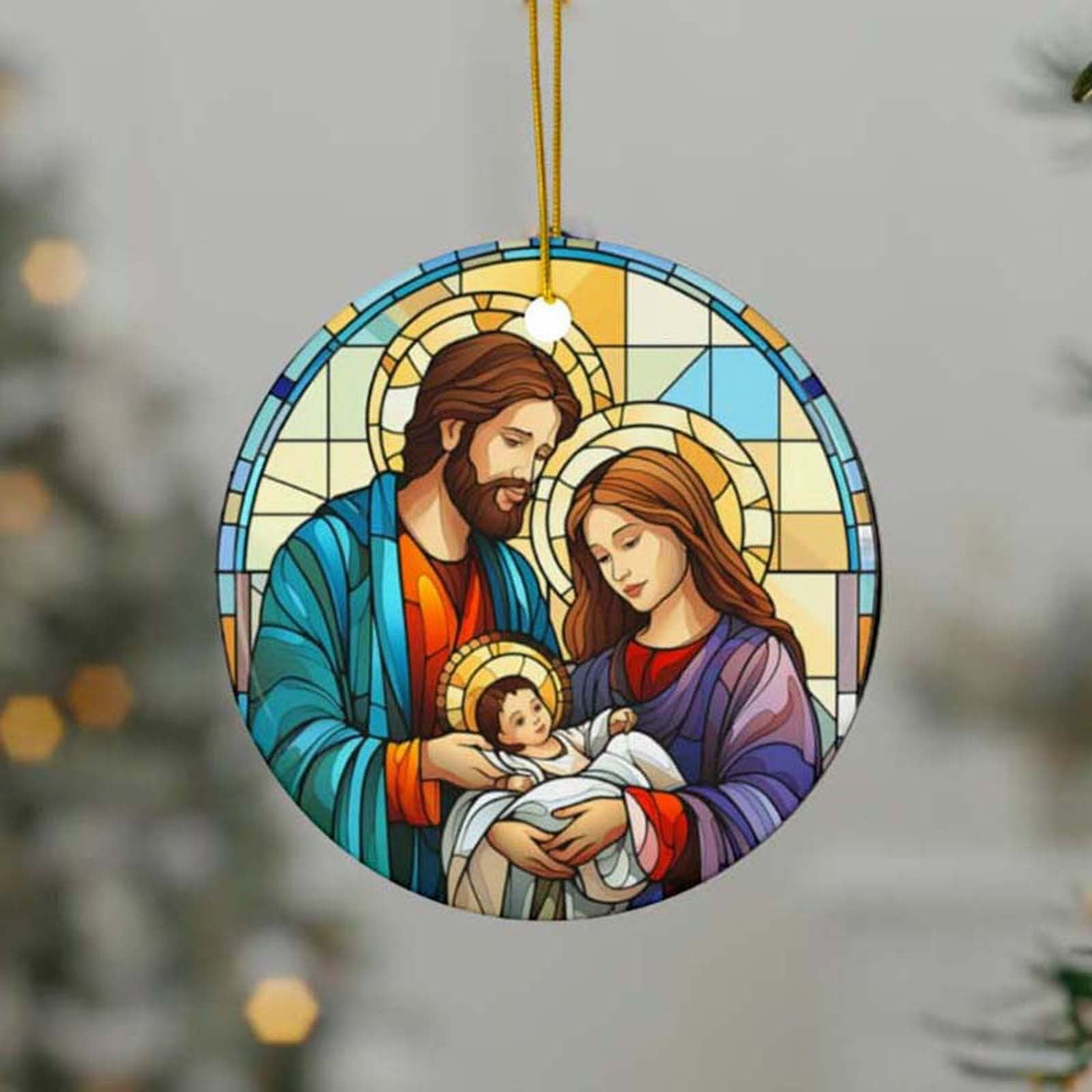 XEOVHV Nativity Christmas Ornaments Set, Nativity Scene Christmas ...