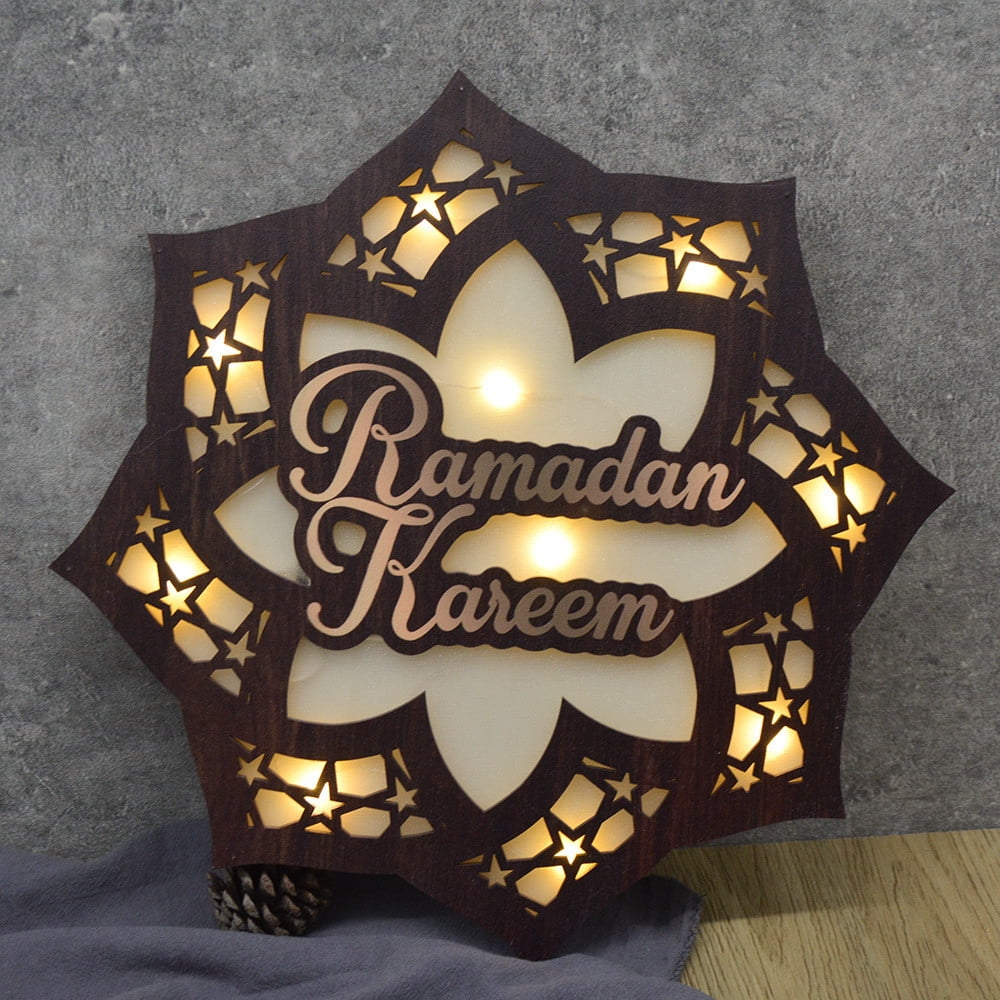 XEOVHV Ramadan Window Lights, 12'' Eid Mubarak Decorations Islamic Wall ...