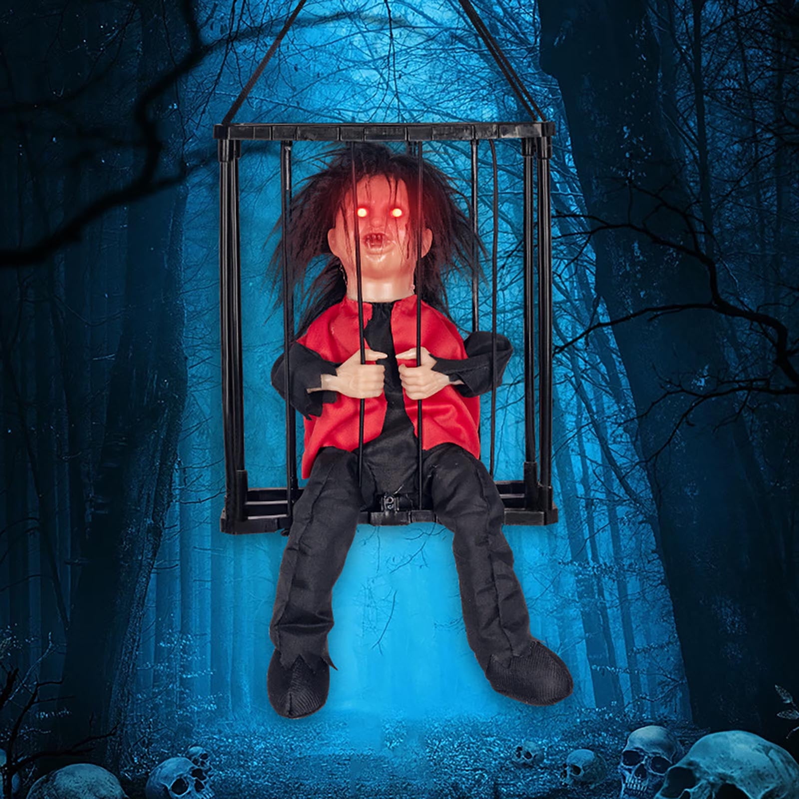 XEOVHV Screaming Animated Halloween Decorations, Halloween Decor Prop ...