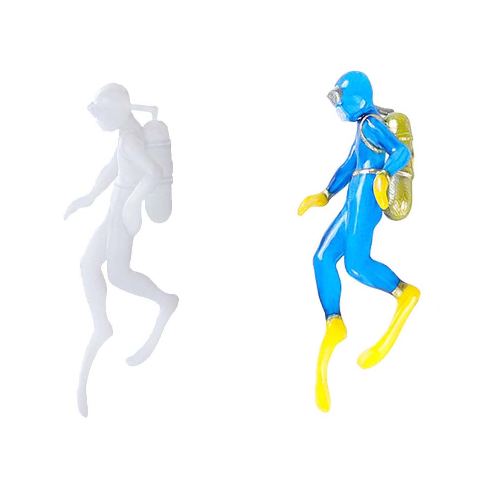 XEOVHV Scuba Diver Figurines Scale Models People Set Mini Swimmers ...
