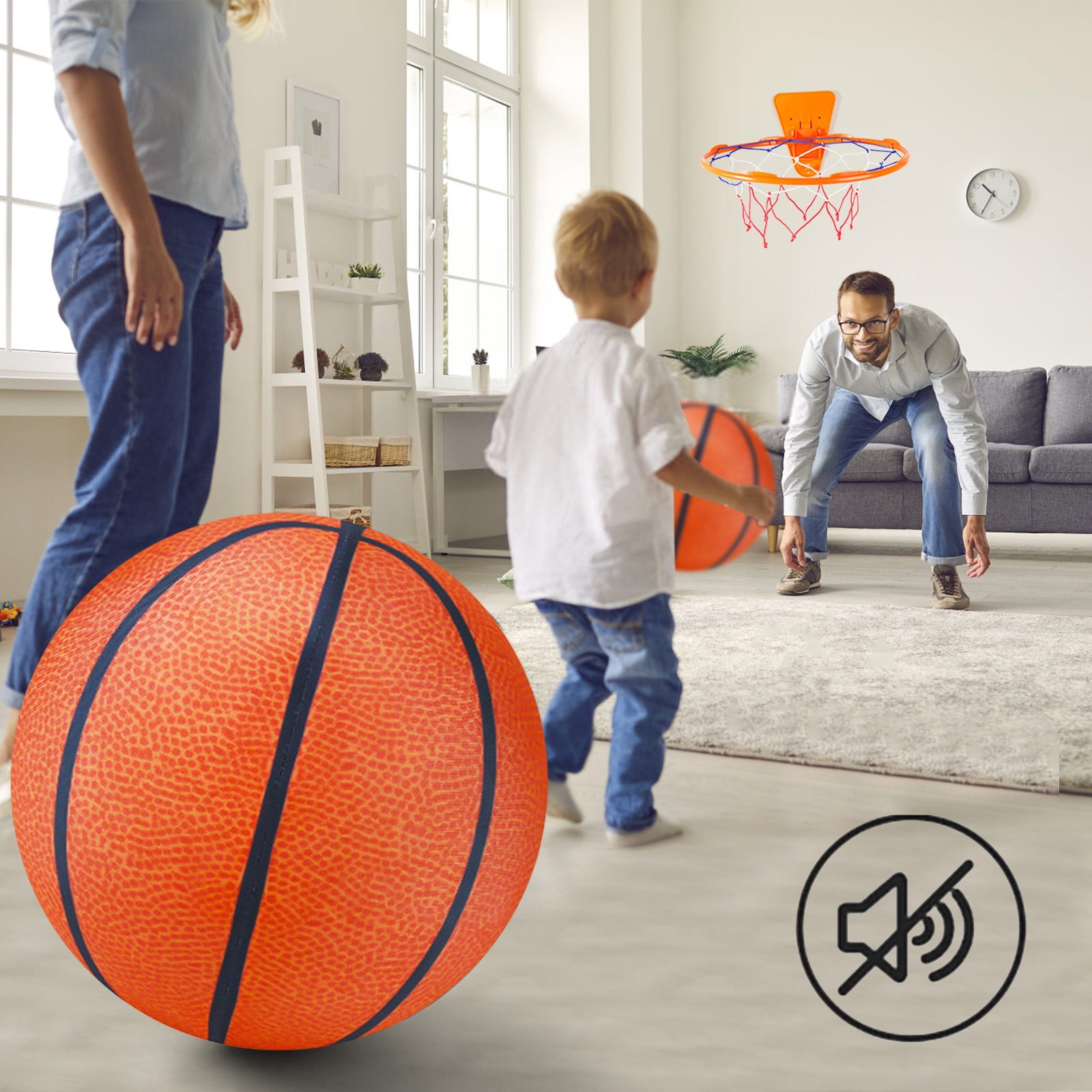 XEOVHV Silent Basketball,Newest Foam Basketball Indoor Training Ball ...