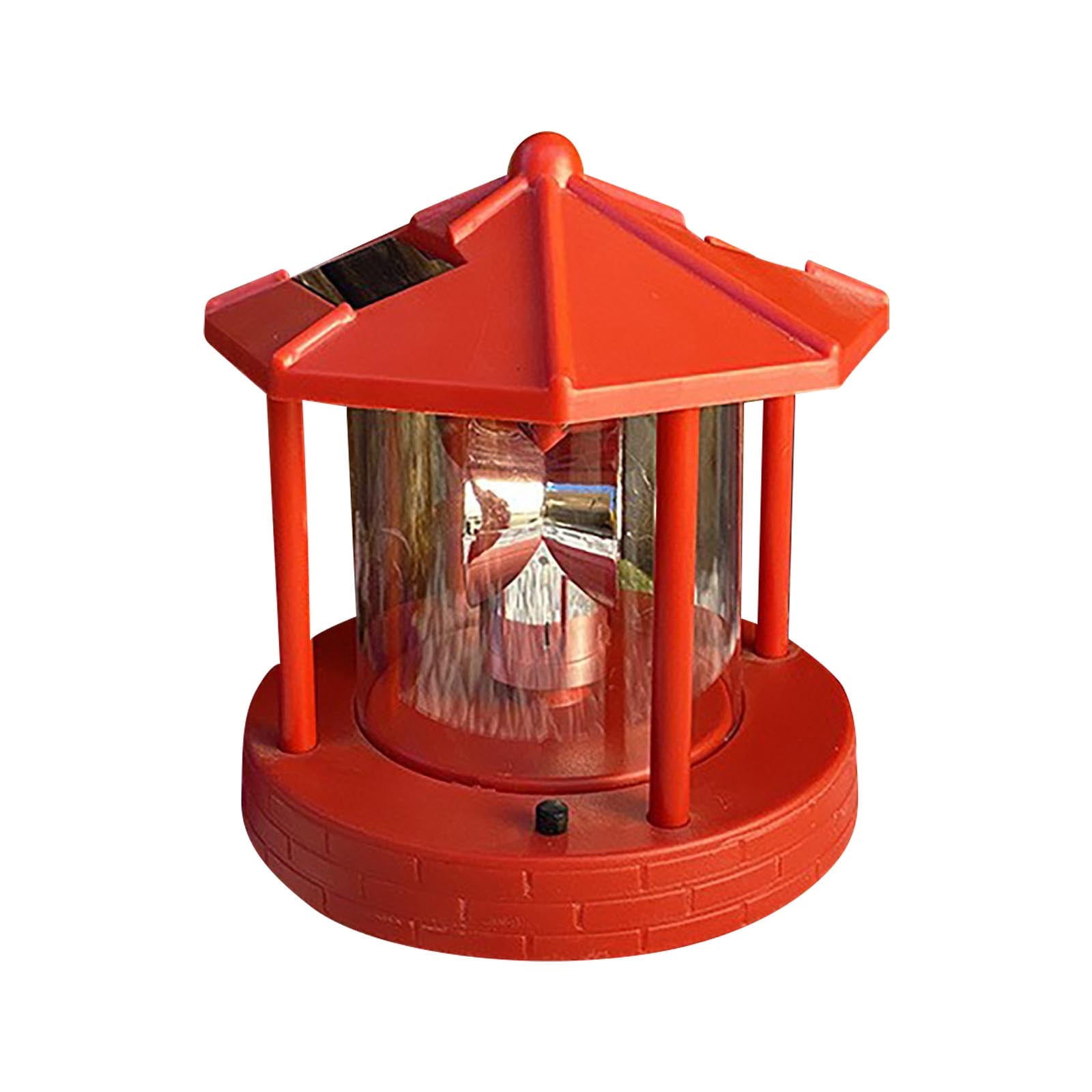 XEOVHV Solar Lighthouse, LED Beacon Rotating Garden Lights, Outdoor ...