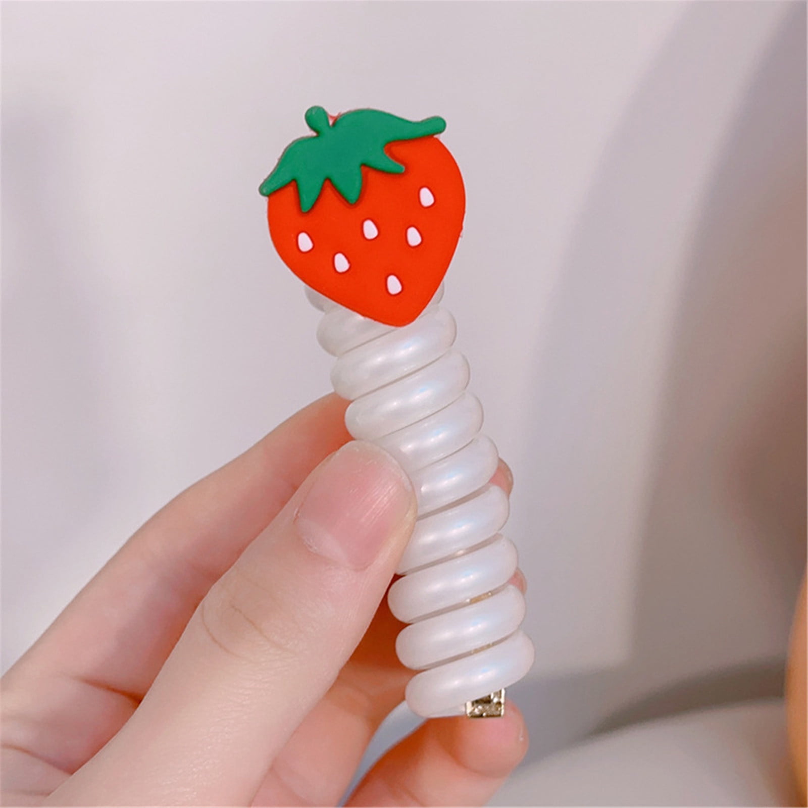 XEOVHV Telephone Wire Hair Bands,Spiral Coil Ponytail Clip for Women ...