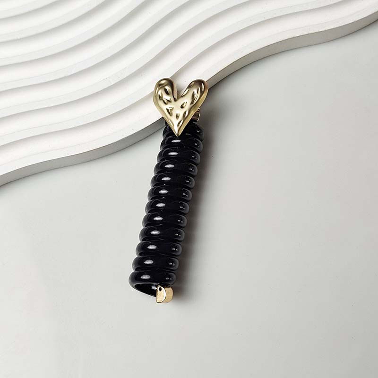 XEOVHV Telephone Wire Hair Bands,Spiral Coil Ponytail Clip for Women ...