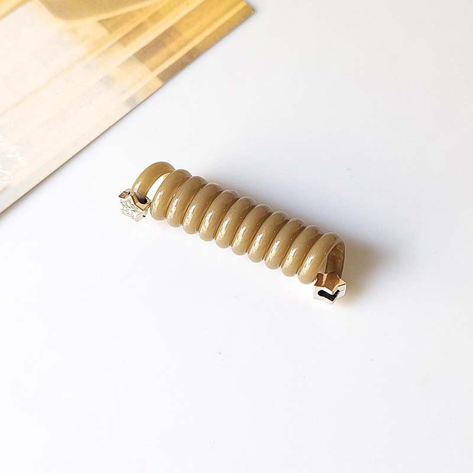 XEOVHV Telephone Wire Hair Bands,Spiral Coil Ponytail Clip for Women ...