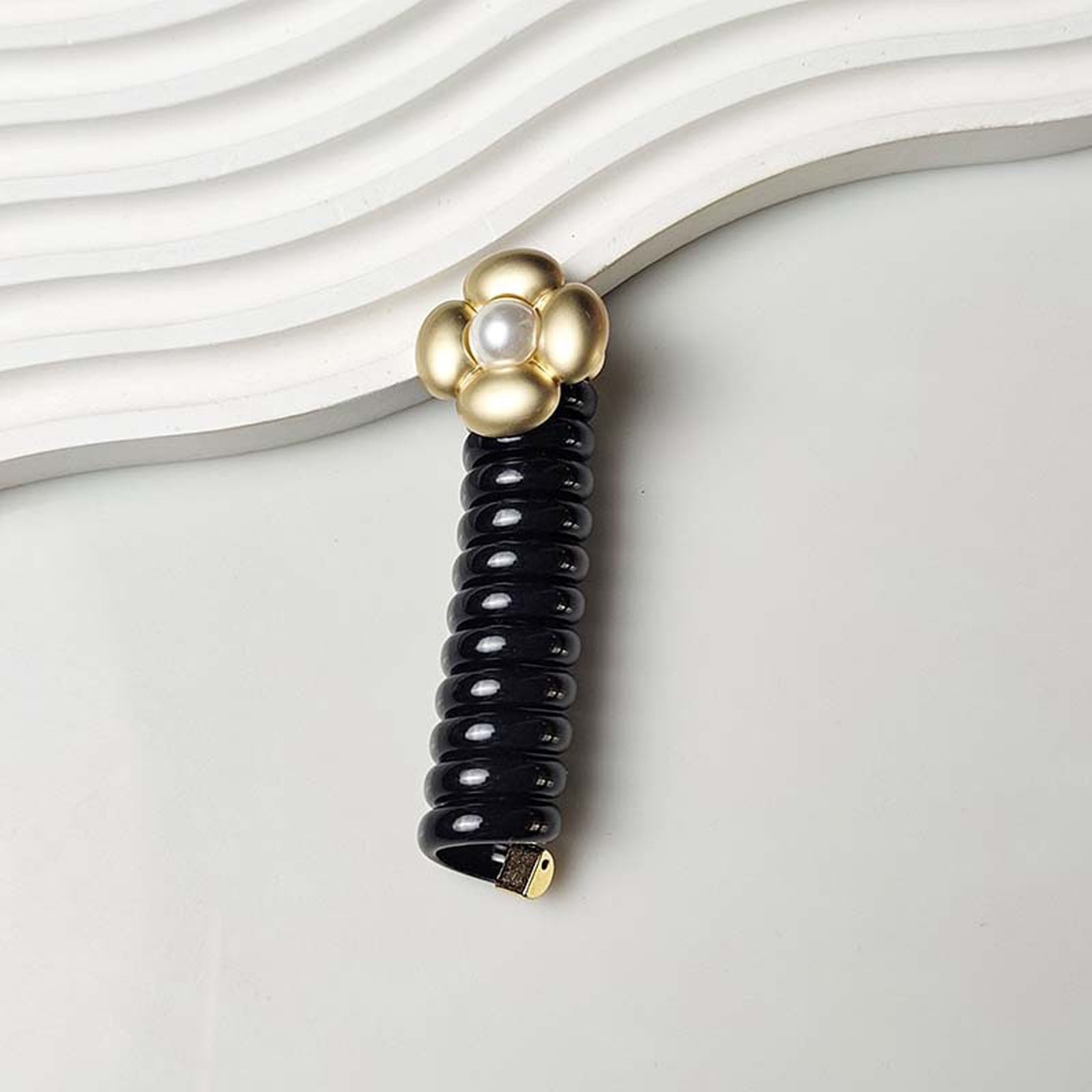 XEOVHV Telephone Wire Hair Bands,Spiral Coil Ponytail Clip for Women ...