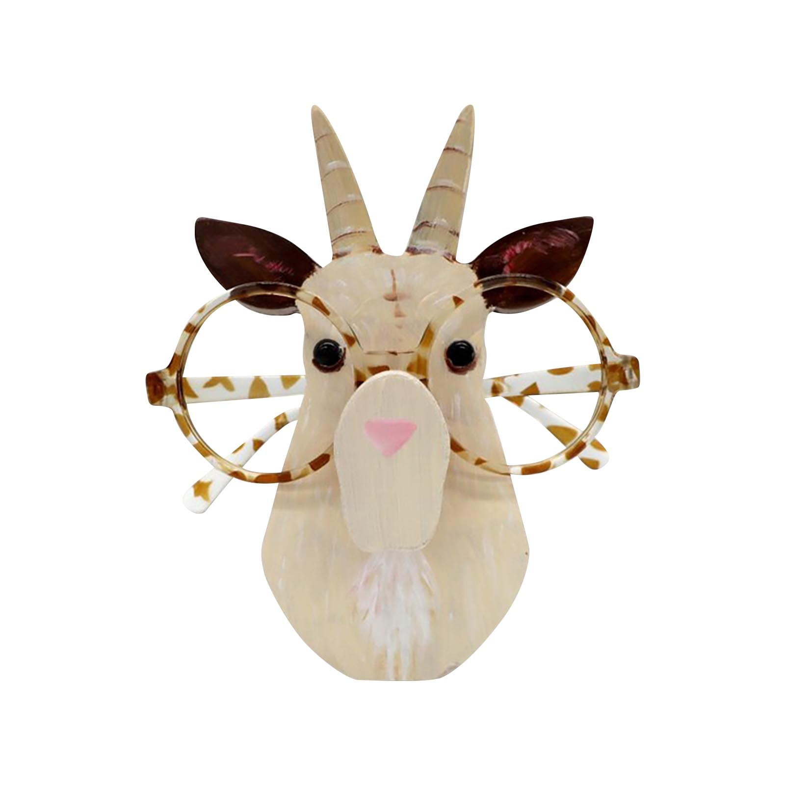 XEOVHV Wooden Goats Glass Holder Stand,Creative Cute Pet Eyeglass ...
