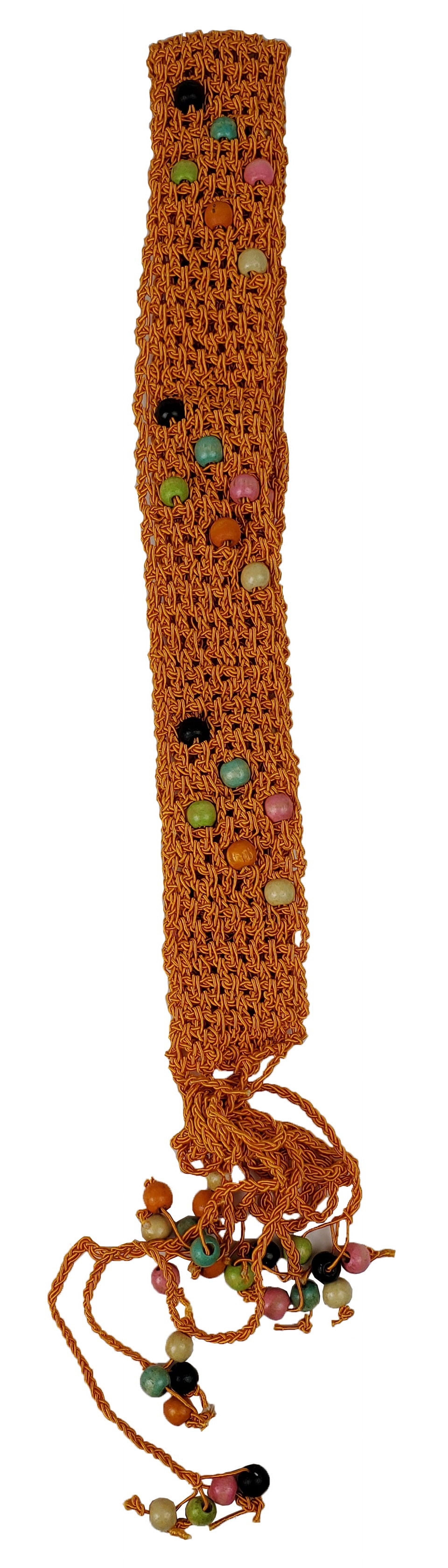 XERU Macrame Knots Fringe String Belts for Women with Wood Beads ...