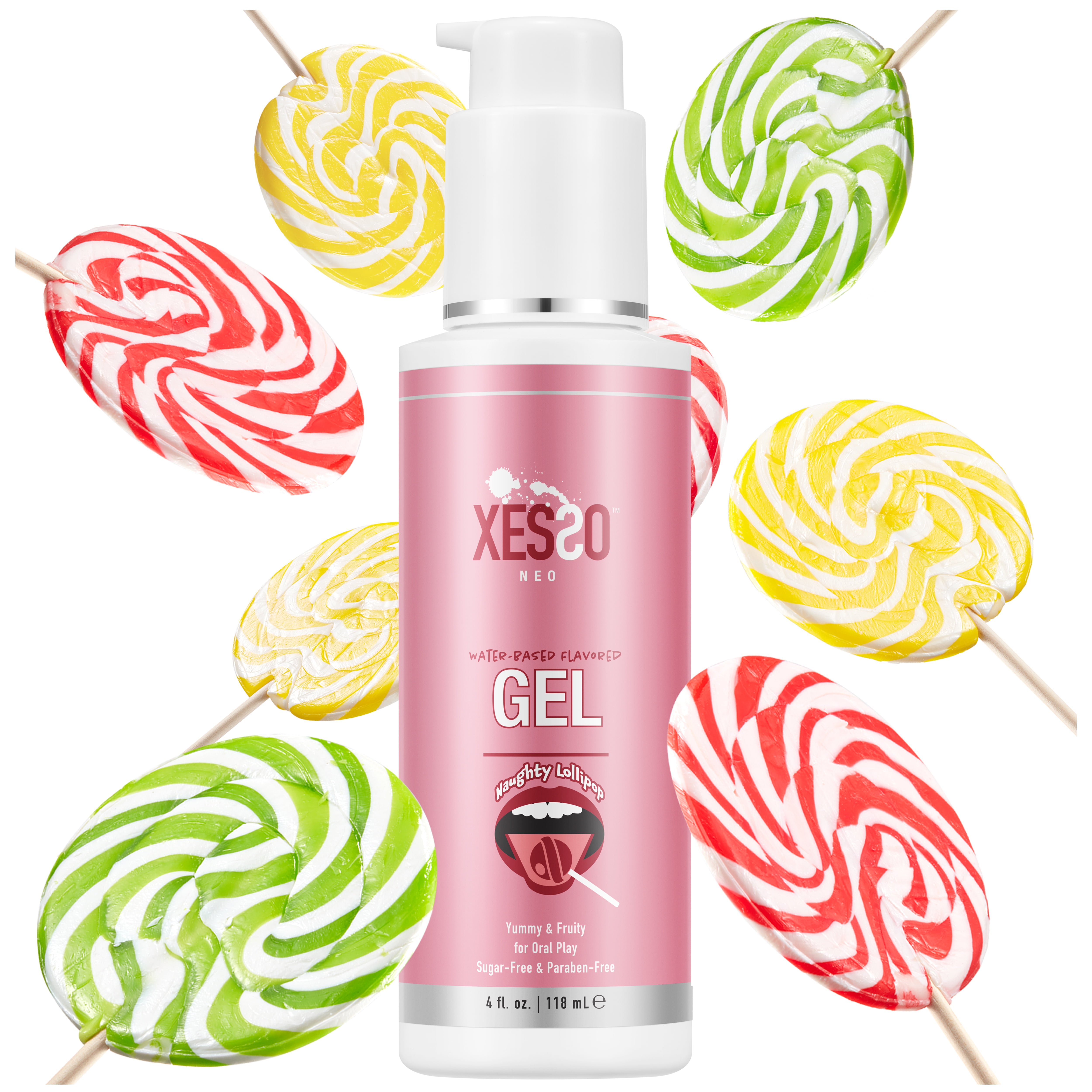 XESSO Water-based Edible Flavored Gel, Naughty Lollipop, 4 fl oz ...