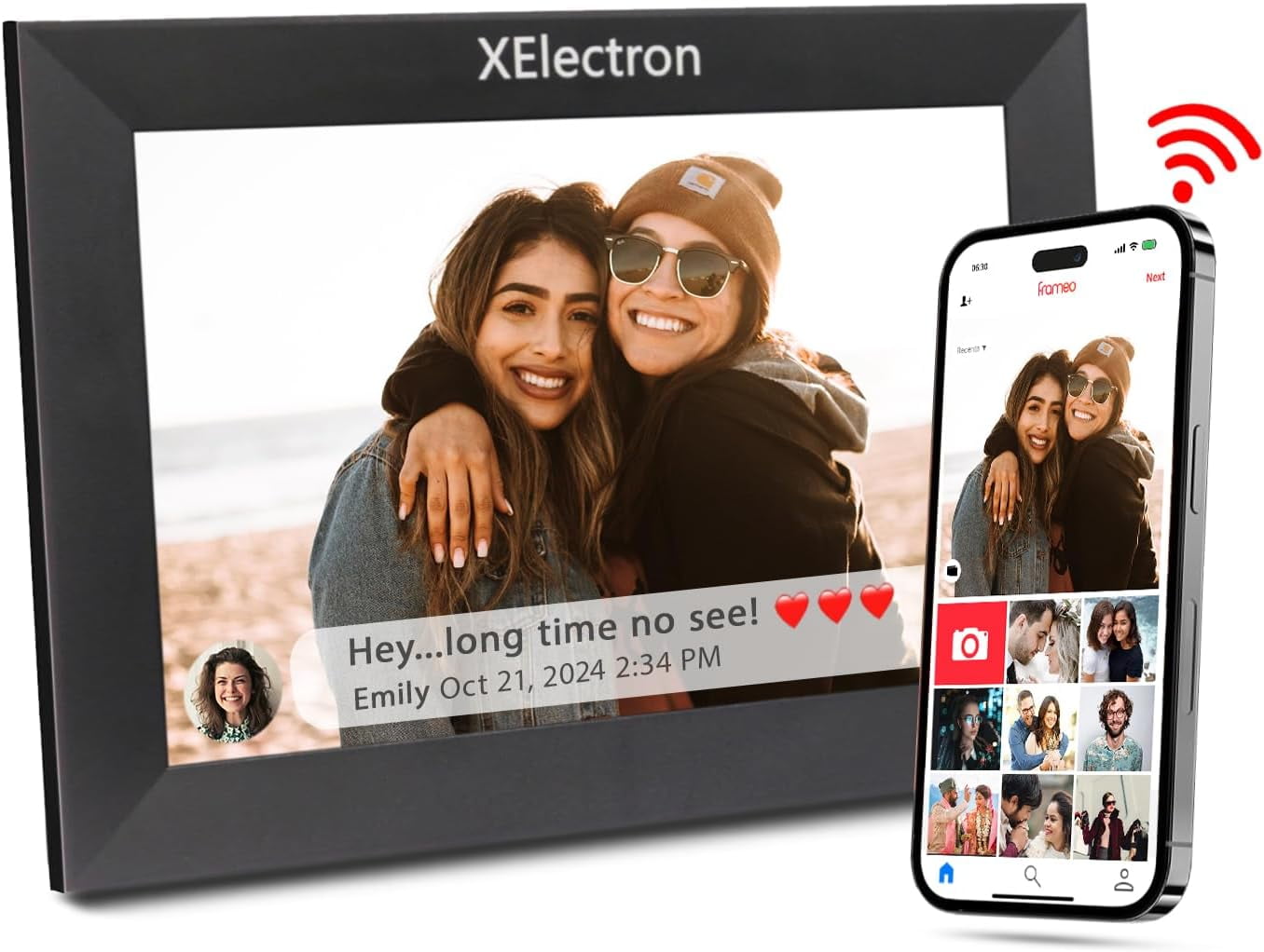 XElectron 10.1 Inch WiFi Digital Picture Frame, 1280x800 HD IPS Touch ...