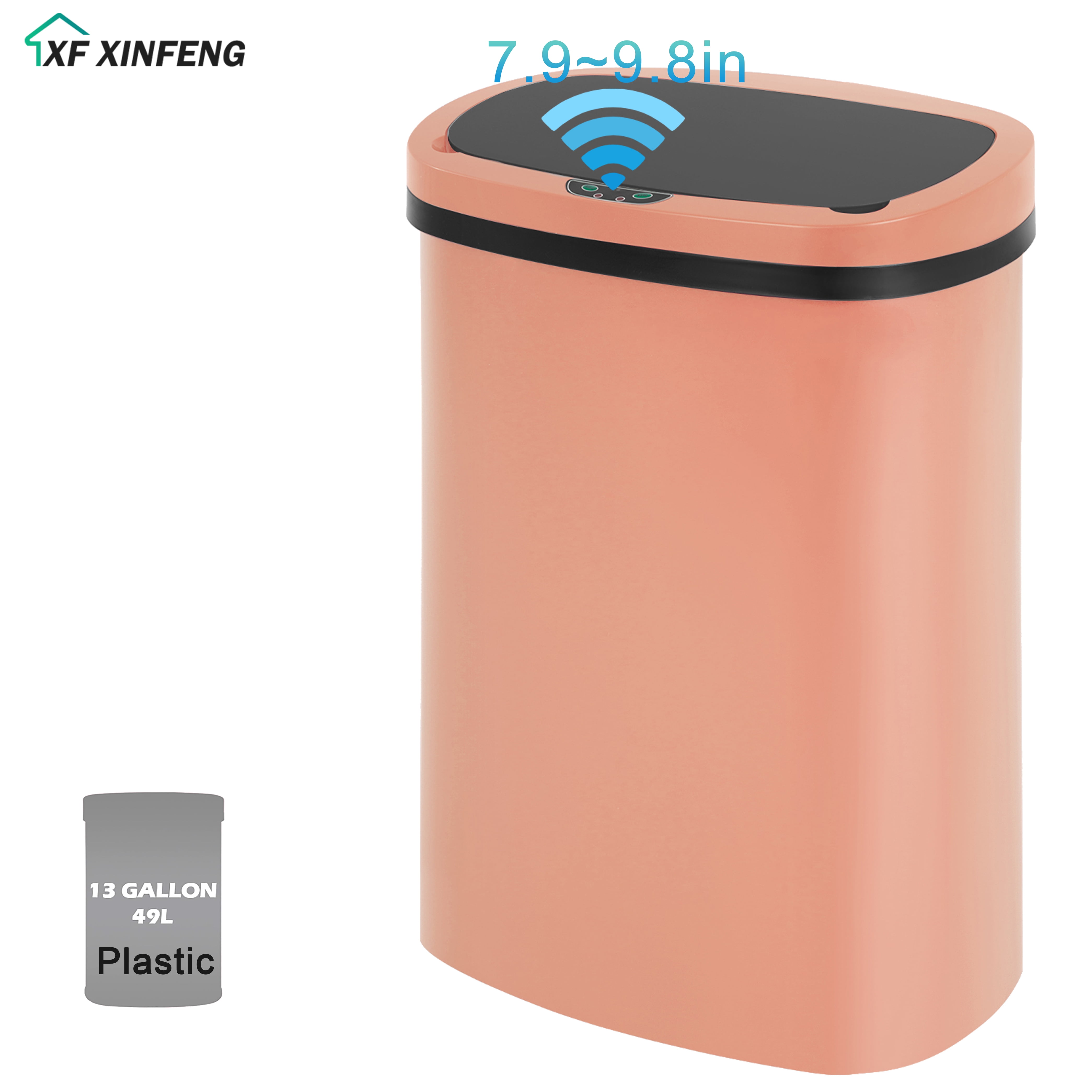 XF XINFENG 13 Gallon 49 L Dustbin Kitchen Trash Can with Lid Automatic ...