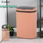 CL.HPAHKL 50L/13G Kitchen Trash Can, Stainless Steel, Soft Close Lid ...