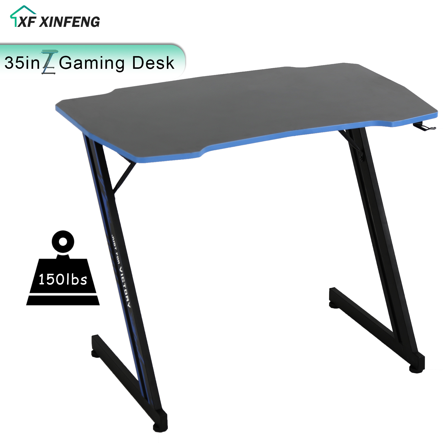 XF XINFENG 35" Z-Shaped Computer Desk, Ergonomic, Simple, Office/Home ...