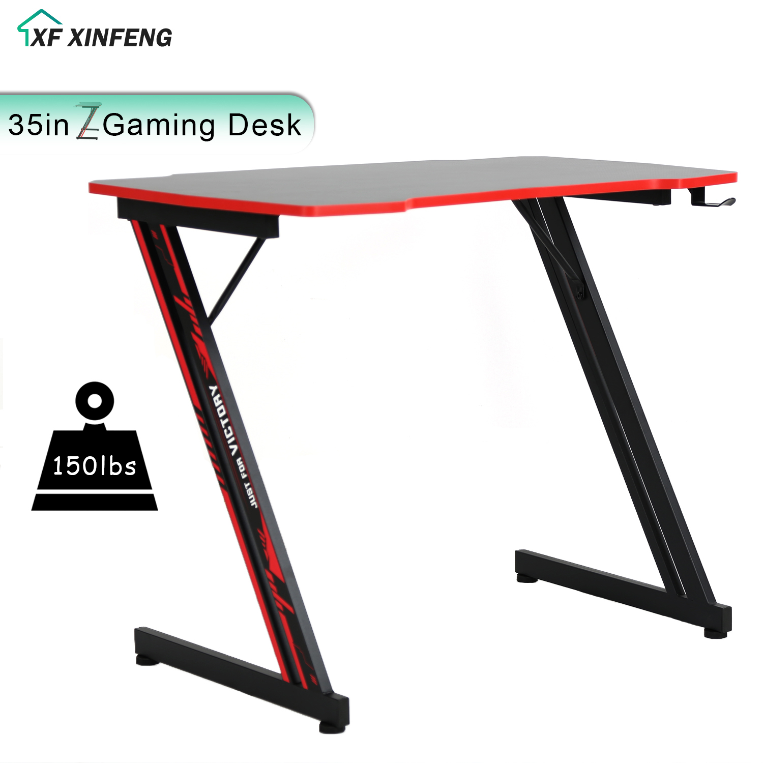 XF XINFENG 35" Z-Shaped Computer Desk, Ergonomic, Simple, Office/Home Table, PC Workstation ...