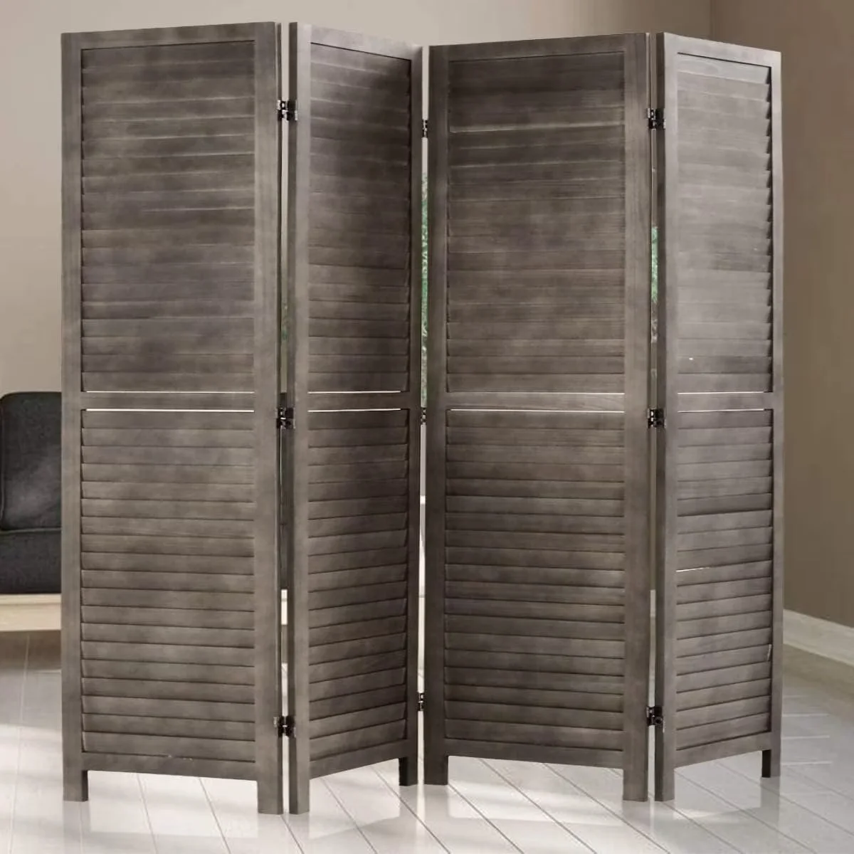 XF XINFENG 4-Panel Room Divider and Folding Privacy Screen, Weave Fiber ...