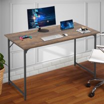 Dkelincs 48 inch Adjustable Large Multi-Purpose Computer Desk, Wood Top ...