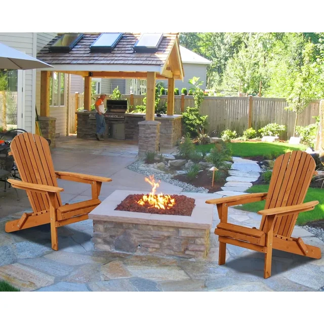XF XINFENG Adirondack Chair Set of 2 Outdoor Chairs Patio Chair Fire ...