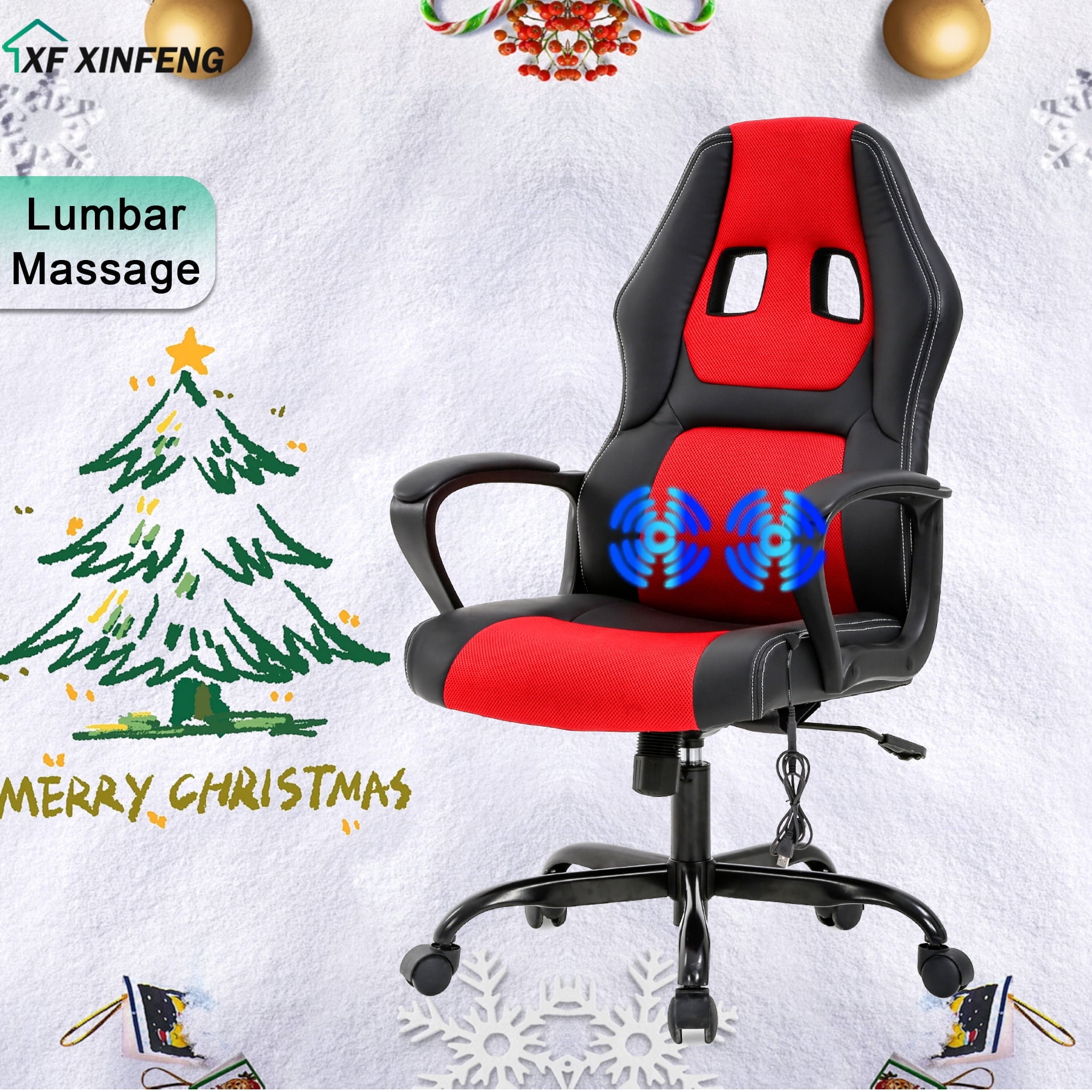 XF XINFENG Gaming Ergonomic Office Chair, 250lbs Capacity Nylon, Metal Computer Chair with ...