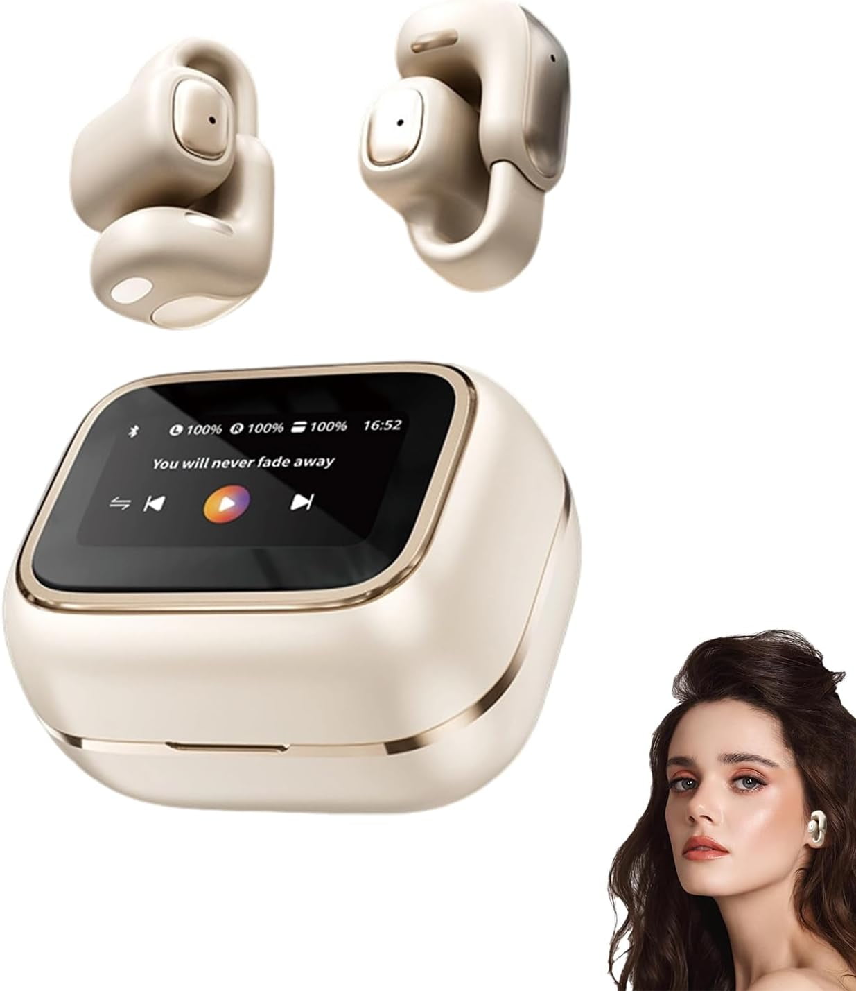 XF28 Clip-on Open Ear Translation Wireless Earbuds, High Precision AI ...
