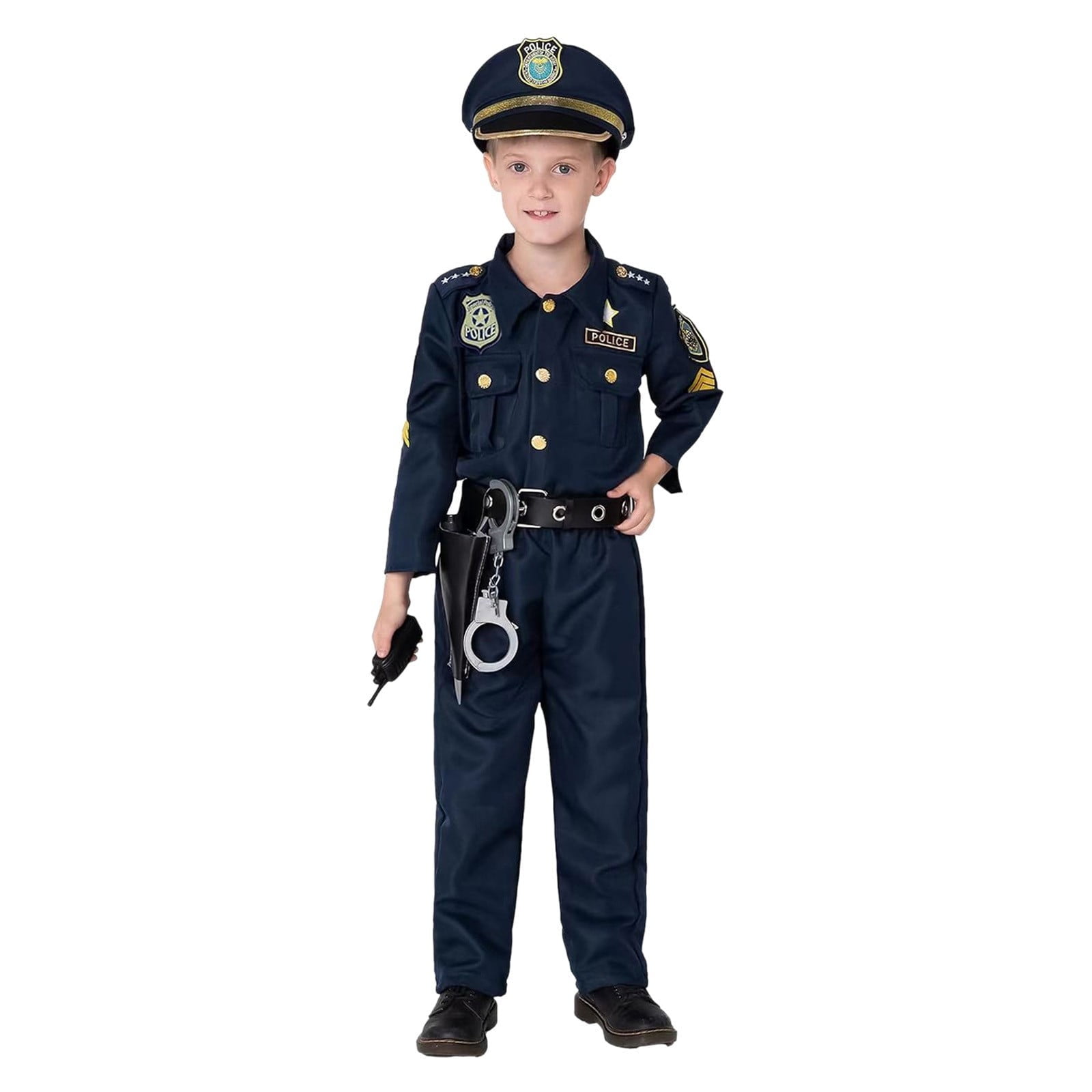 XFHLMJFF Carnival Toddler Police Officer Dress Up Outfit for Boys Kids ...