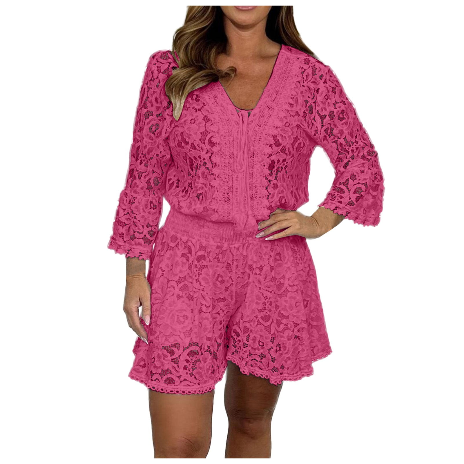 XFHLMJFF Casual Women's Summer Two Pieces Suit 2024 Shorts Tops Set ...