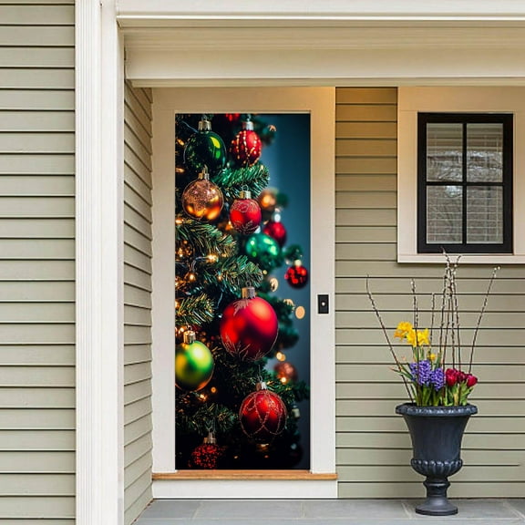 Christmas Door Cover Decoration Christmas Door Cover Door Hanging Party ...