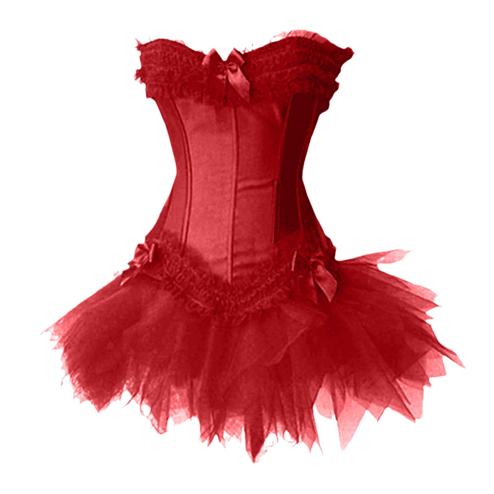 XFHLMJFF Women Dress Elegant Vintage Cap Sleeves Brocade Bustier Corset ...